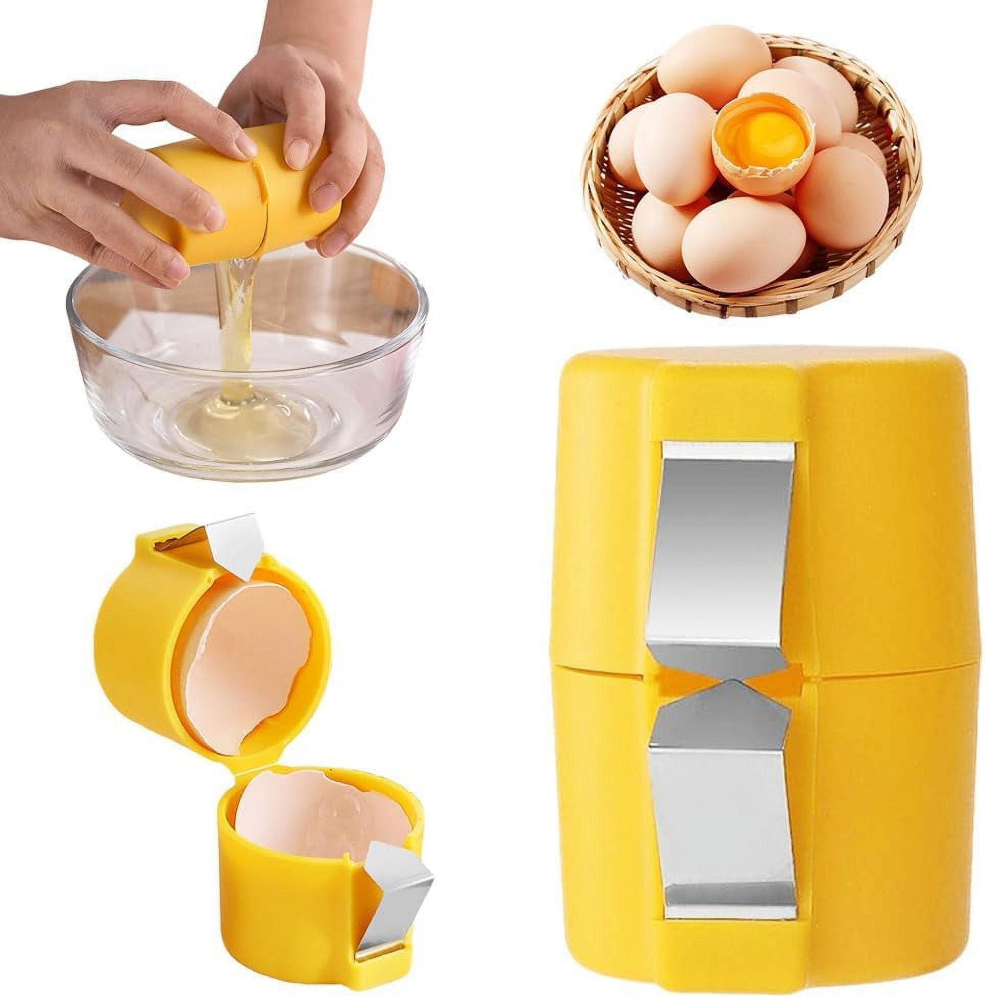 Egg Shell Opener Egg Separator for Raw Eggs,2024 Upgraded Stainless ...