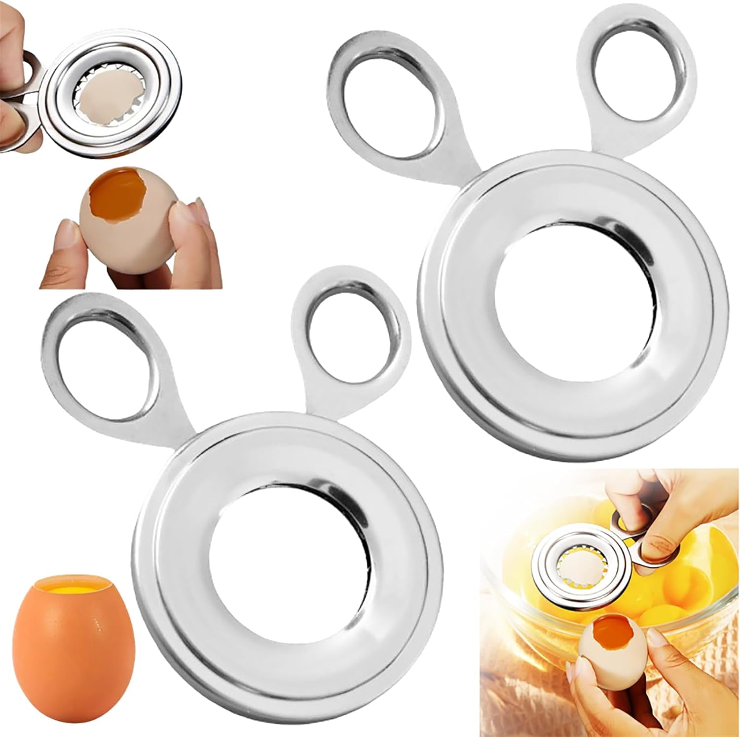 Egg Shell Opener, Stainless Steel Egg Cracker Tool Egg Cracker Cutter ...