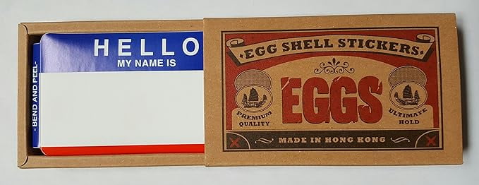Egg Shell Stickers Black Label Stickers Writable Surface, Unremovable ...