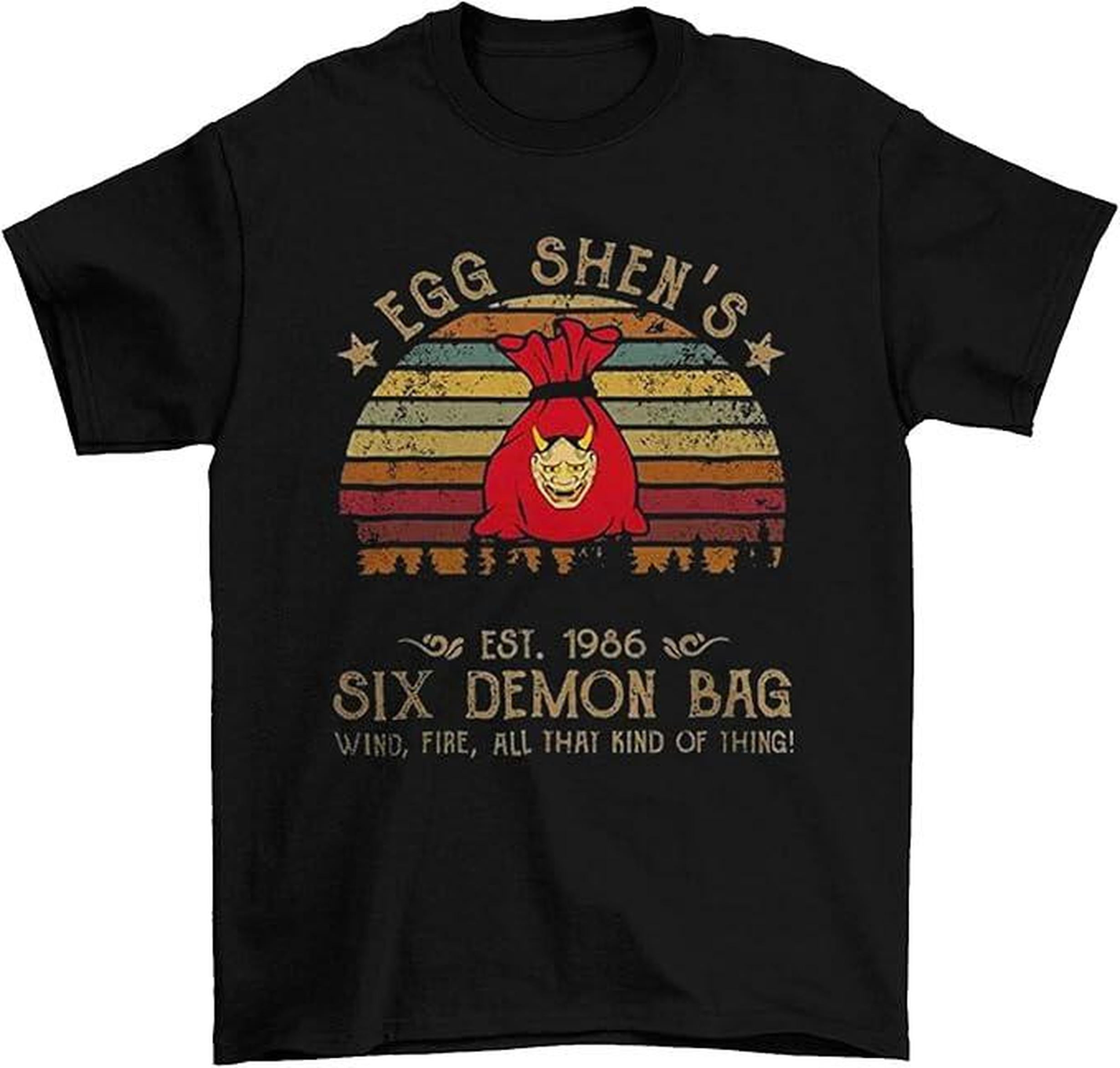 Egg Shen's Est 1986 Six Demon Bag Vintage T-Shirt, Classic Movie Shirt ...