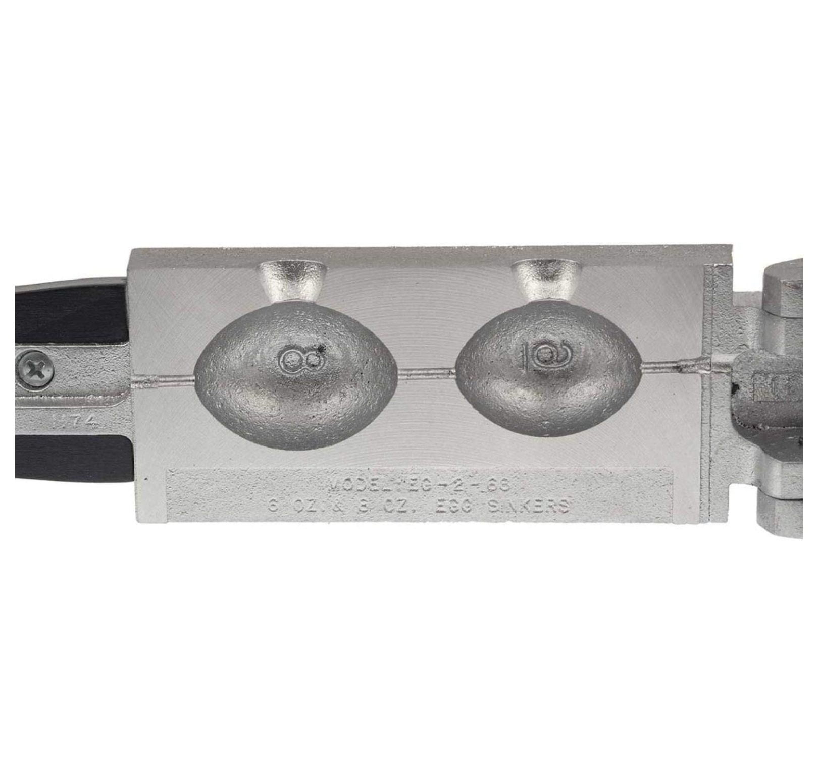 Egg Sinker Mold EG-2-68 - 6oz & 8oz Aluminum Fishing Sinkers - Slip ...