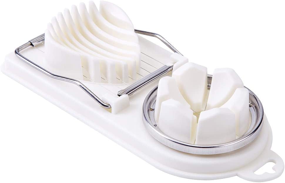 Egg Slicer Cutter,2 in 1 Stainless Steel Cutting Wires Egg Slicer Multi ...