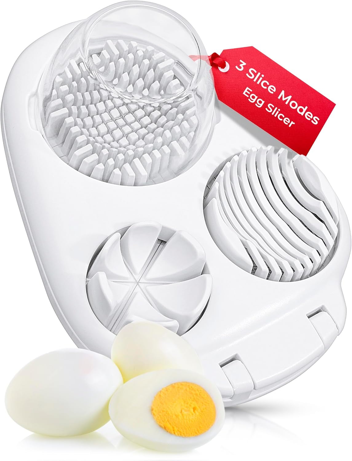 Egg Slicer for Hard Boiled Eggs - 3 Slice Modes Egg Cutter, Heavy Duty ...
