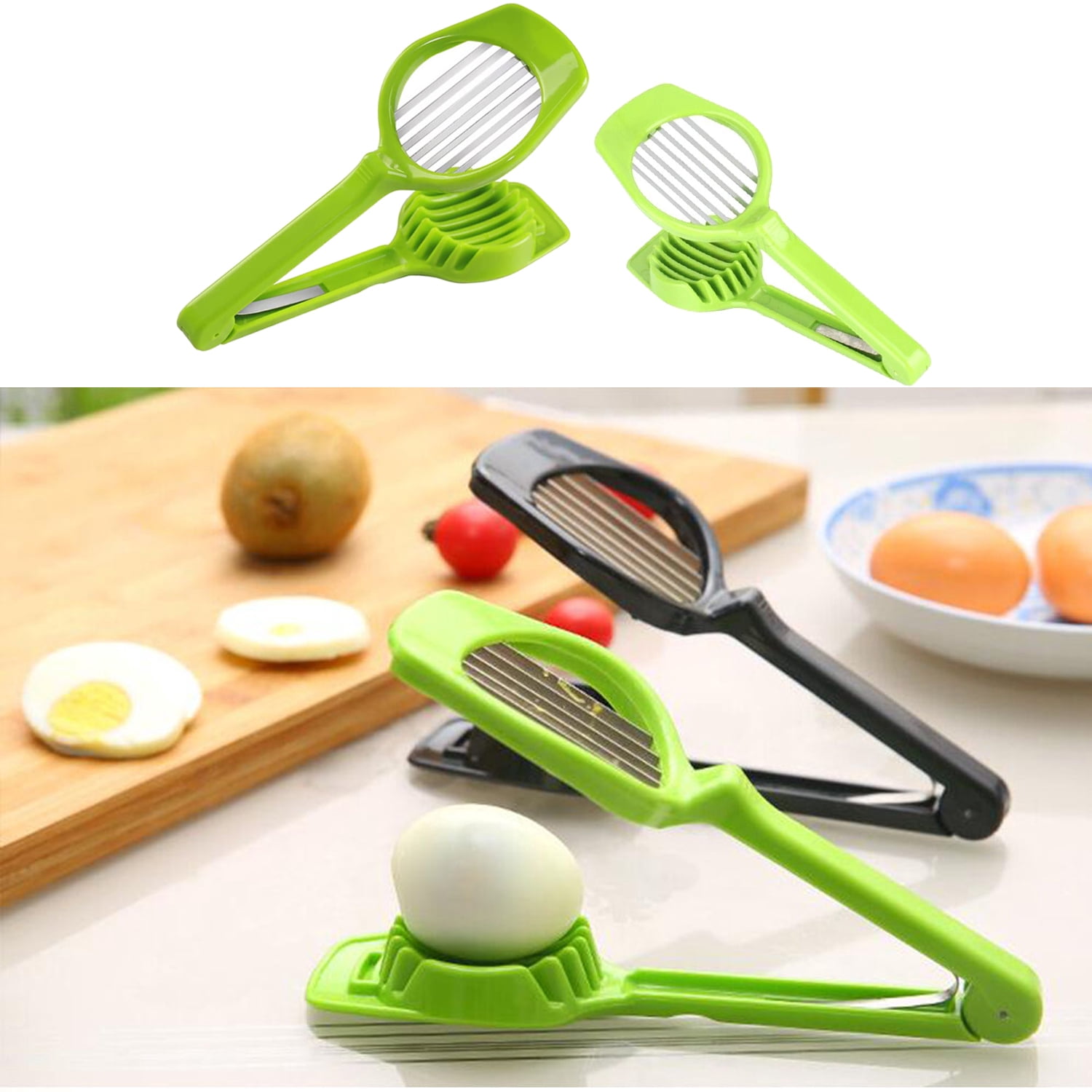 Egg Slicer Multi Purpose NON-STICK Slicer Kitchen Tools Kiwi Strawberry ...
