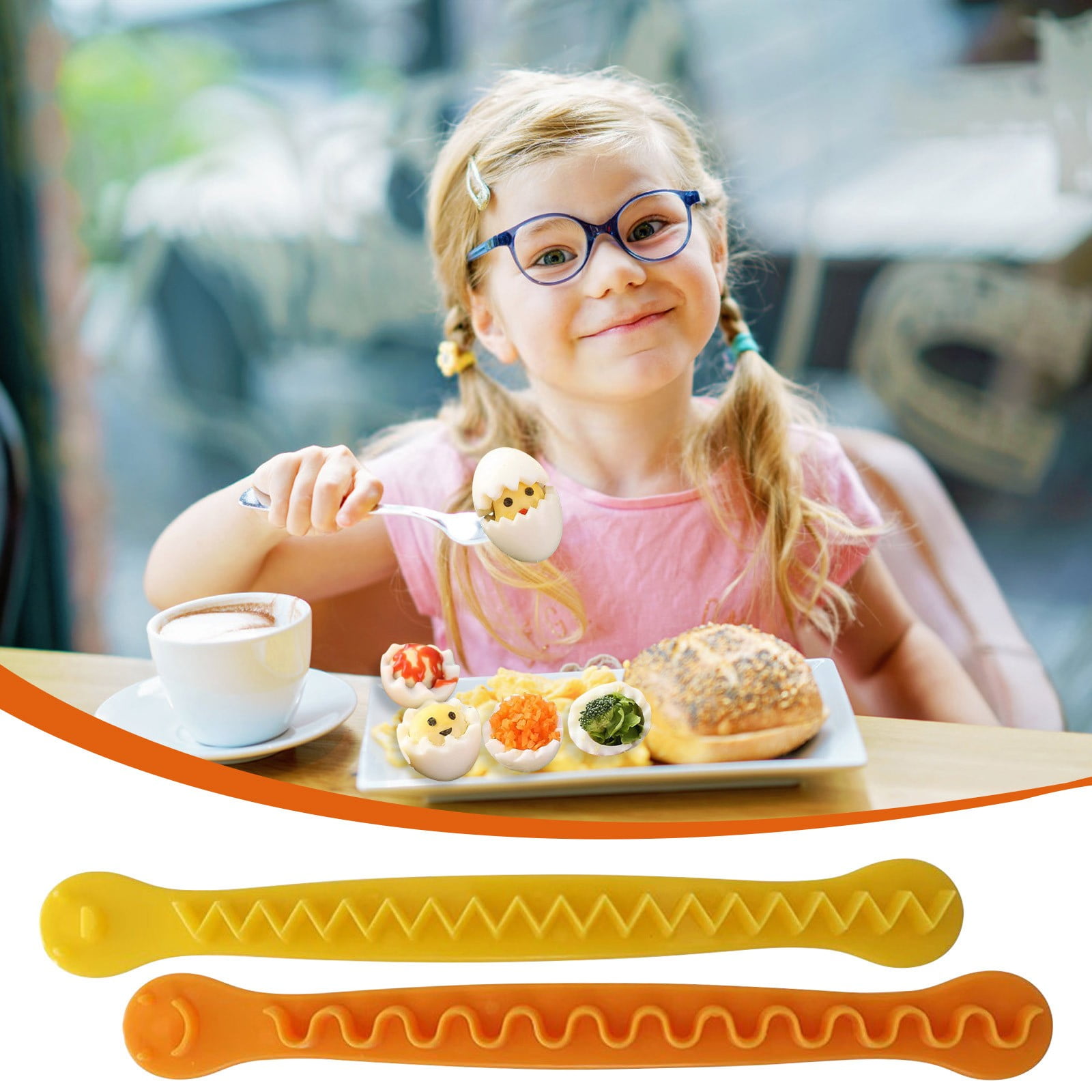 Egg Slicer and Poached Egg Modeling Mould | 2-in-1 Plastic Cutter Stick ...