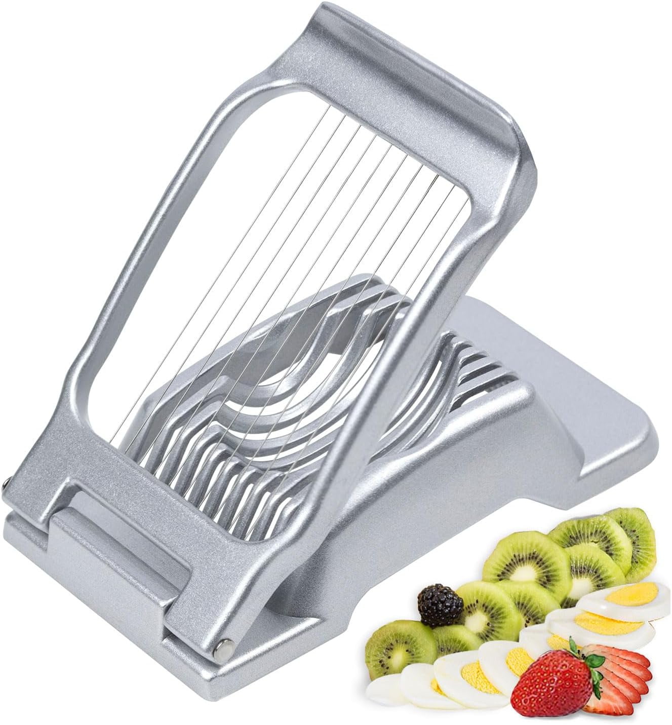 Egg Slicer for Hard Boiled Eggs Heavy Duty Fruit Egg Cutter with ...