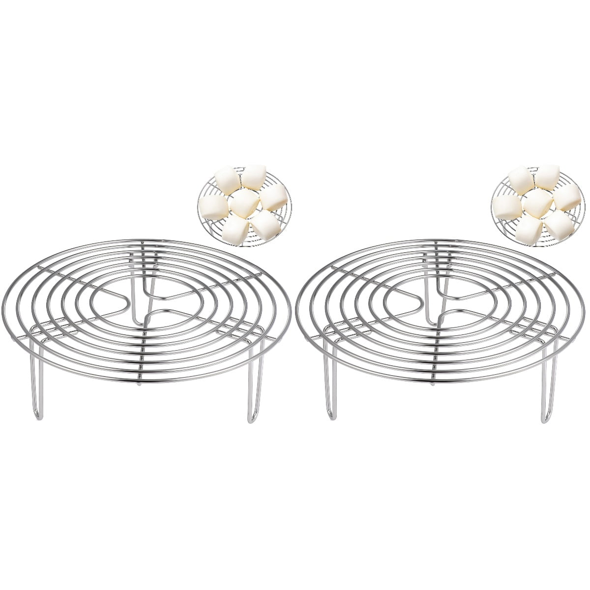 Egg Steamer Cooling Rack Tools Kitchen 304 Stainless Steel Water Bath ...