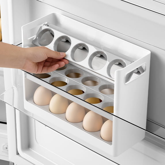 Egg Storage Bin, Egg Compartment For Refrigerator, 10.04x7.68x3.74 Inch ...
