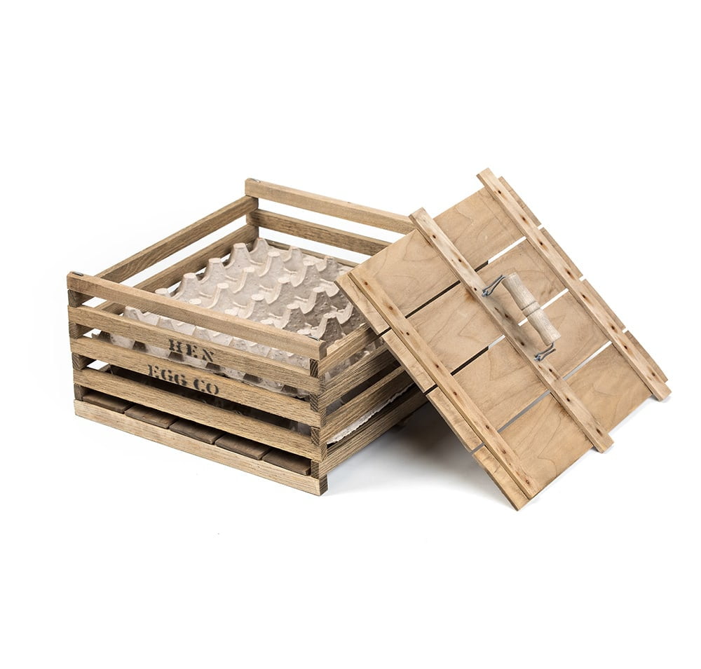 Egg Storage Crate for Egg Transport or Farmhouse Home Decor, Small 9 x ...