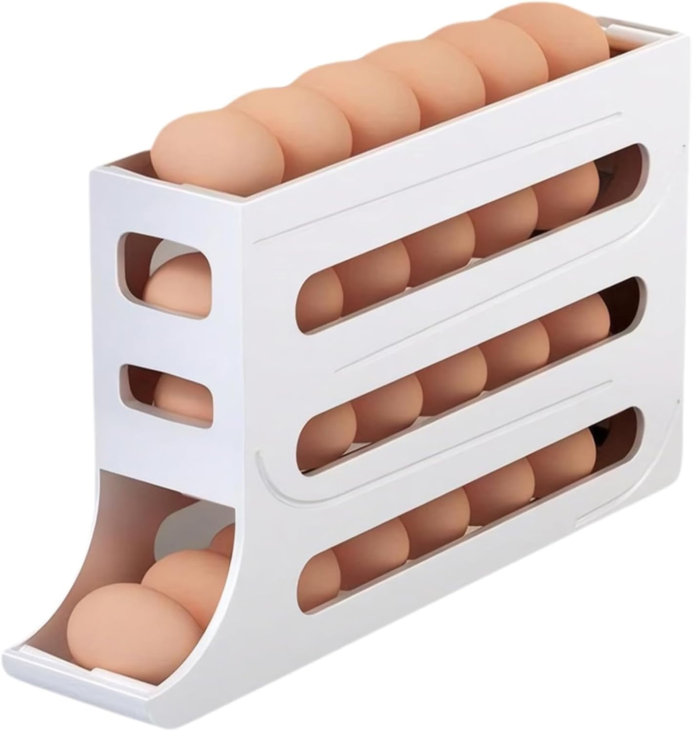 Egg Storage for Fridge 4 Tier Stackable Egg Organizer for Refrigerator ...