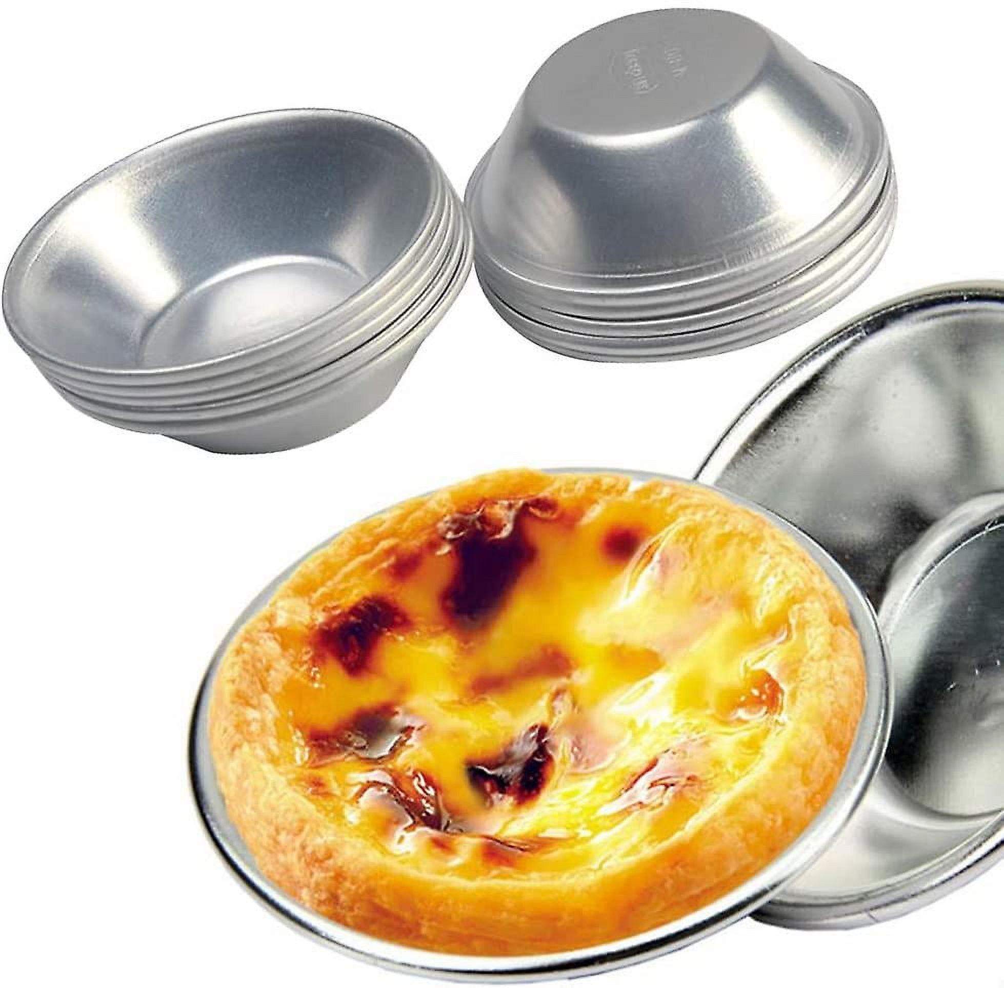 Egg Tart Mould, 10 Pcs Thicked Egg Tart Tin Mold, Resuable Nonstick ...
