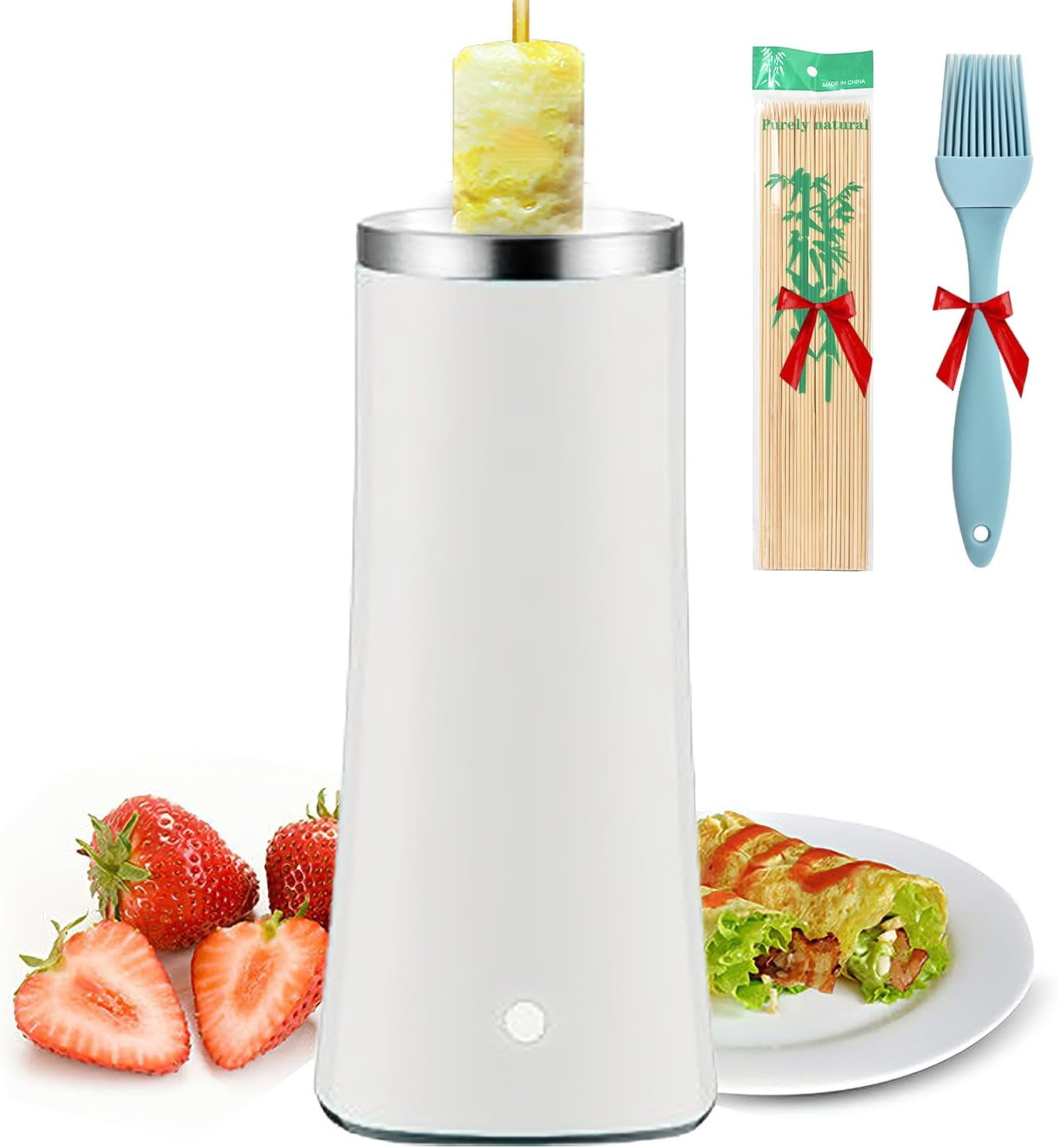 Egg Tube Cooker, Automatic Electric Vertical Egg Roll Maker with Bamboo ...