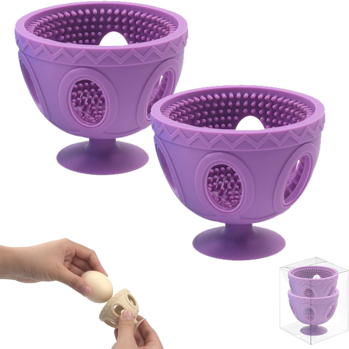 Egg Wash and Brush, 2Pcs 2025 New Silicone Egg Washer, Egg Scrubber for ...