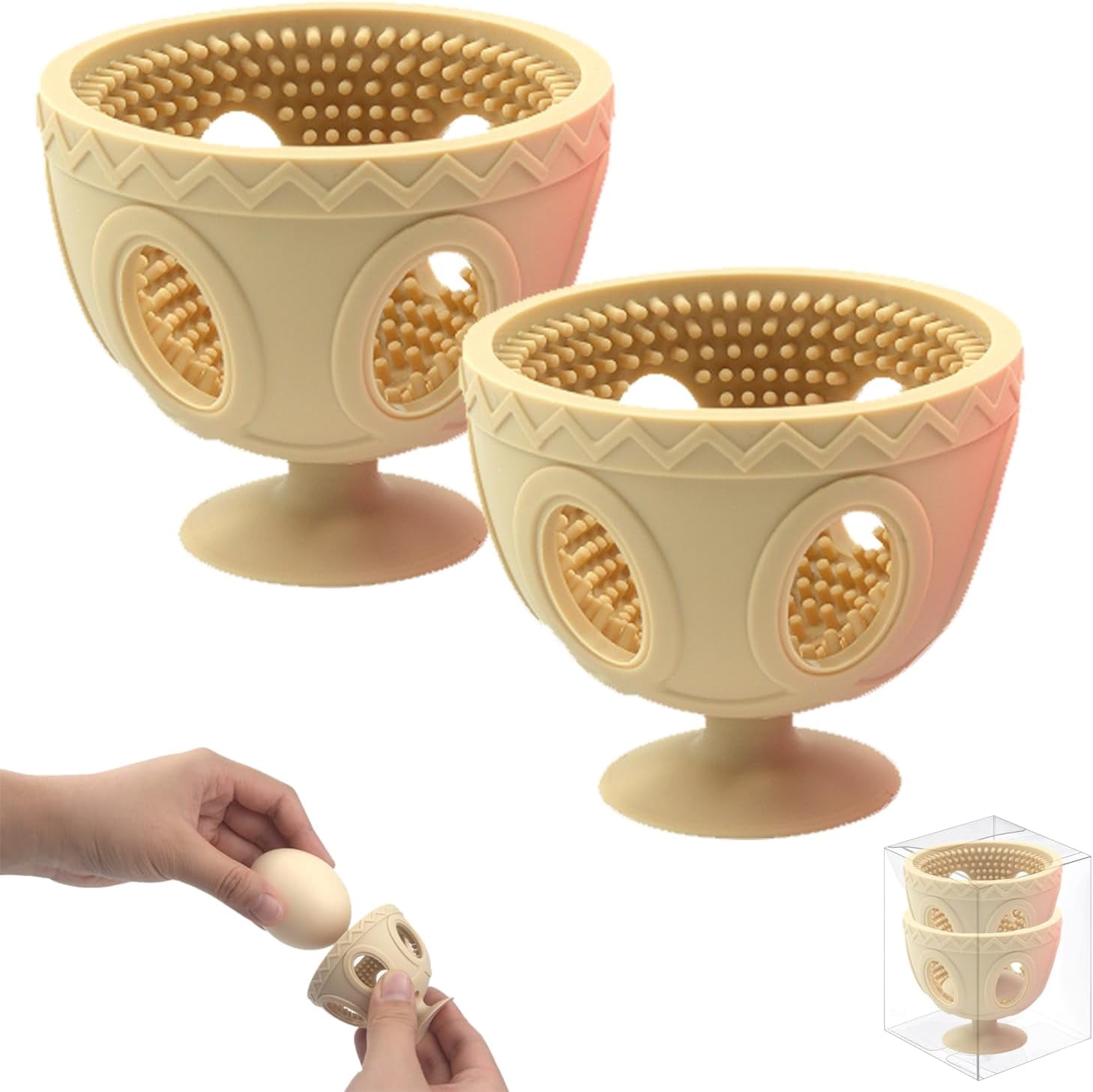 Egg Wash and Brush, 2Pcs 2025 New Silicone Egg Washer, Egg Scrubber for ...