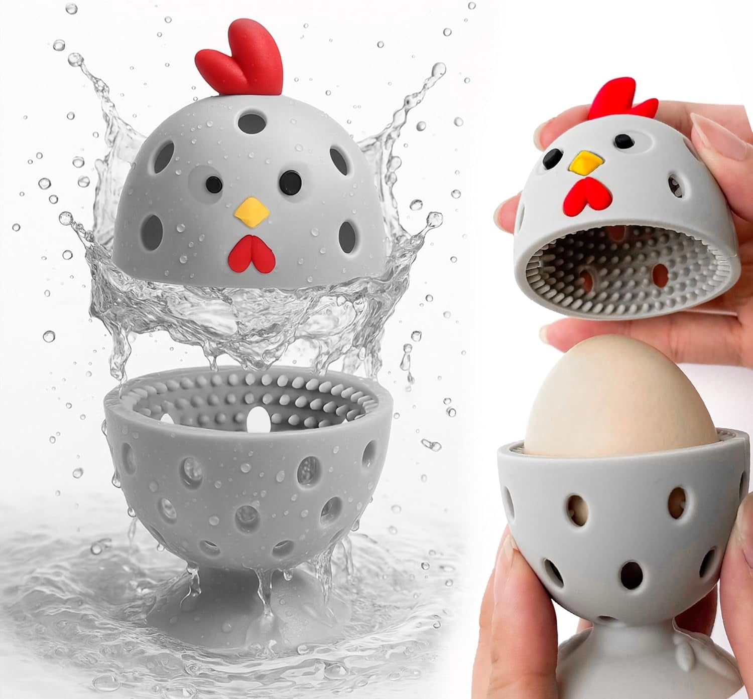 Egg Washer for Fresh Eggs, Egg Scrubber for Fresh Eggs, 2 Reusable ...