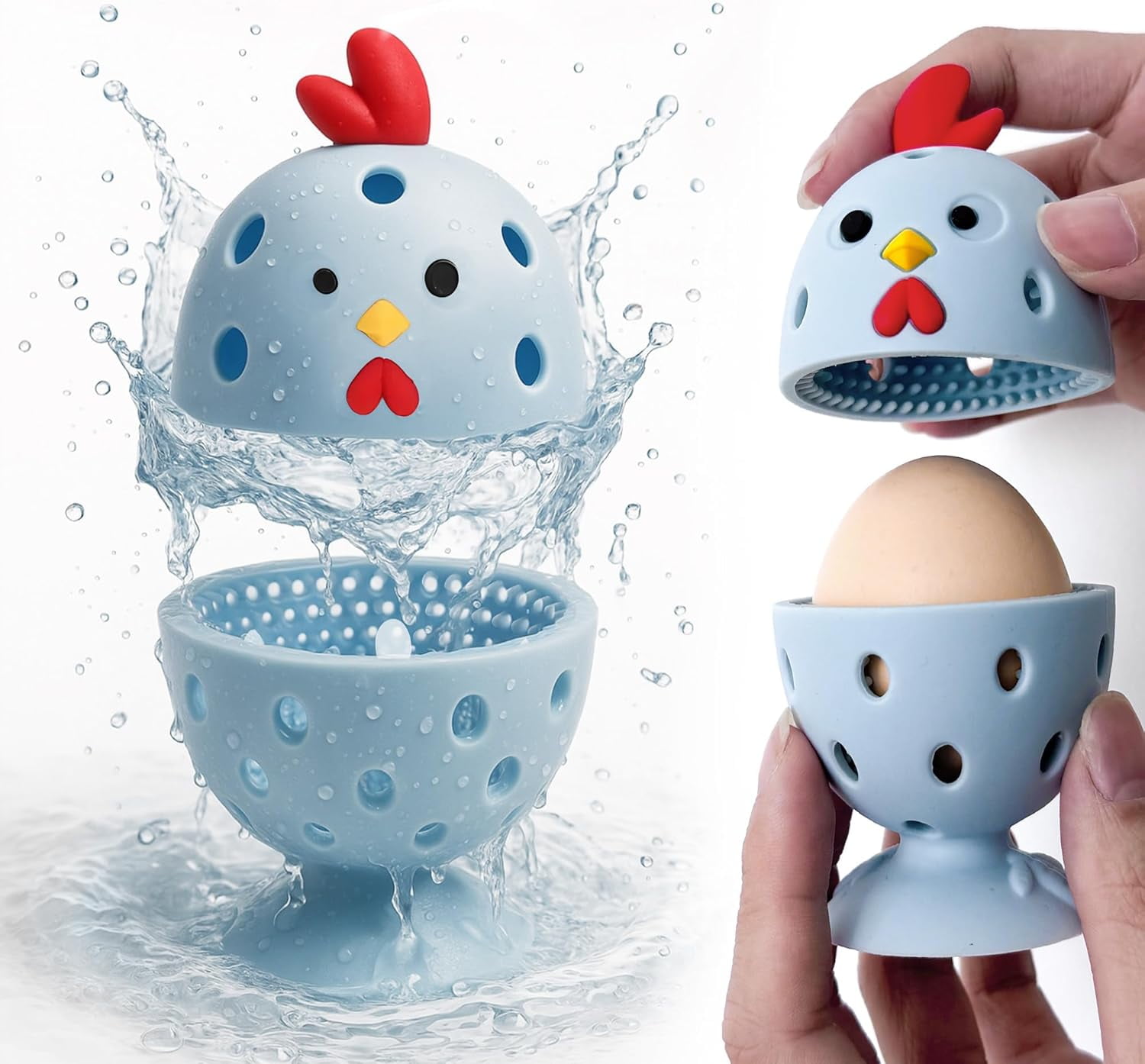 Egg Washer for Fresh Eggs, Egg Scrubber for Fresh Eggs, 2 Reusable ...