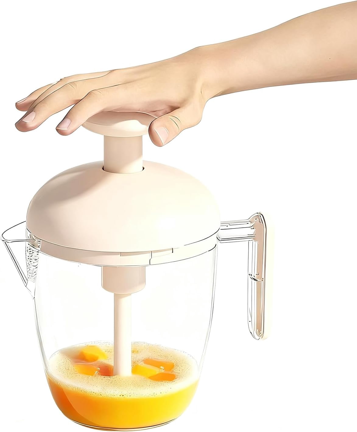 Egg Whisk,Manual Press Egg Beater with Egg Cup, Multifunctional ...