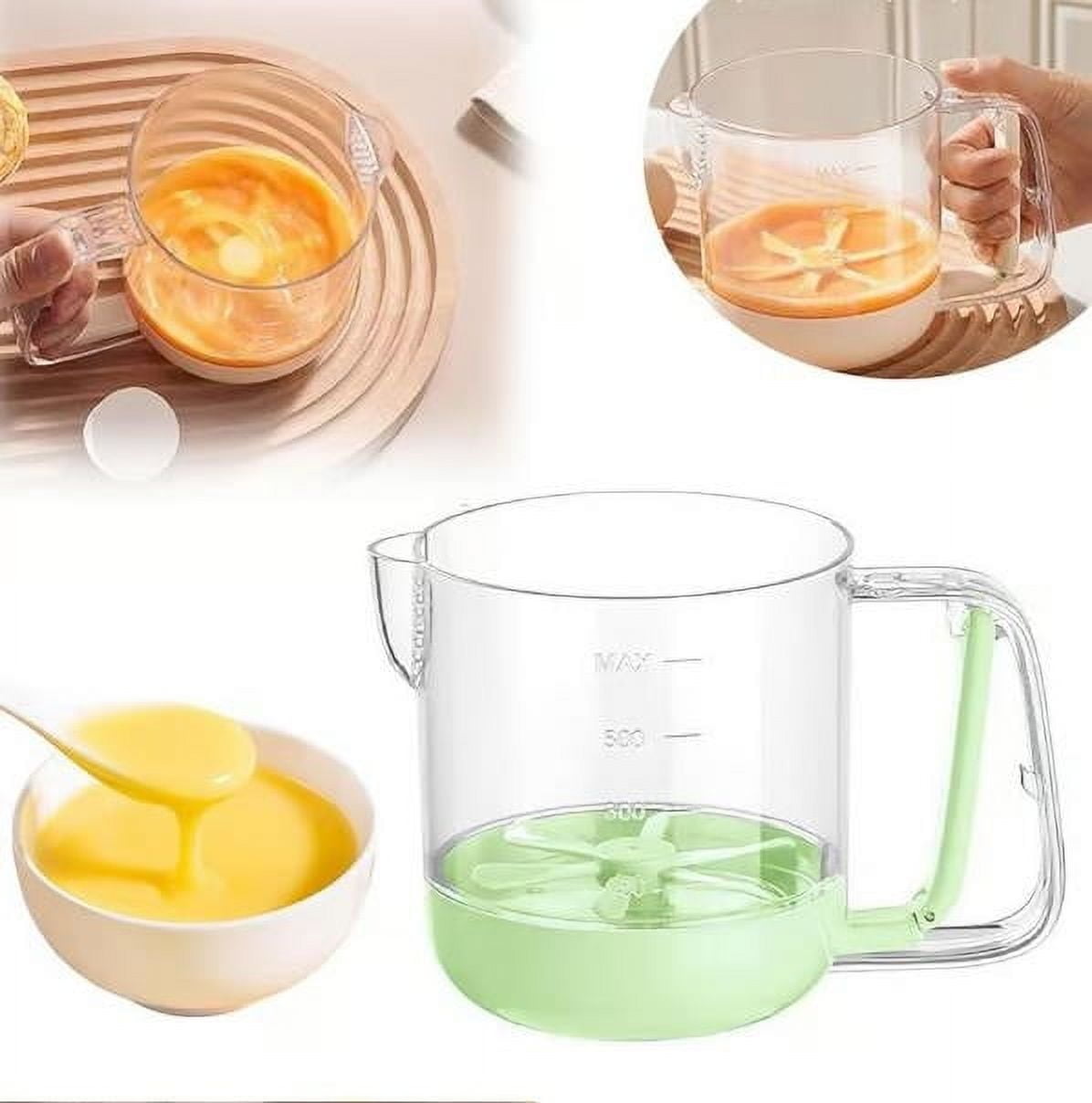 Egg Whisk &Separators Plastic Hand Crank Push Whisk Blender for Home ...