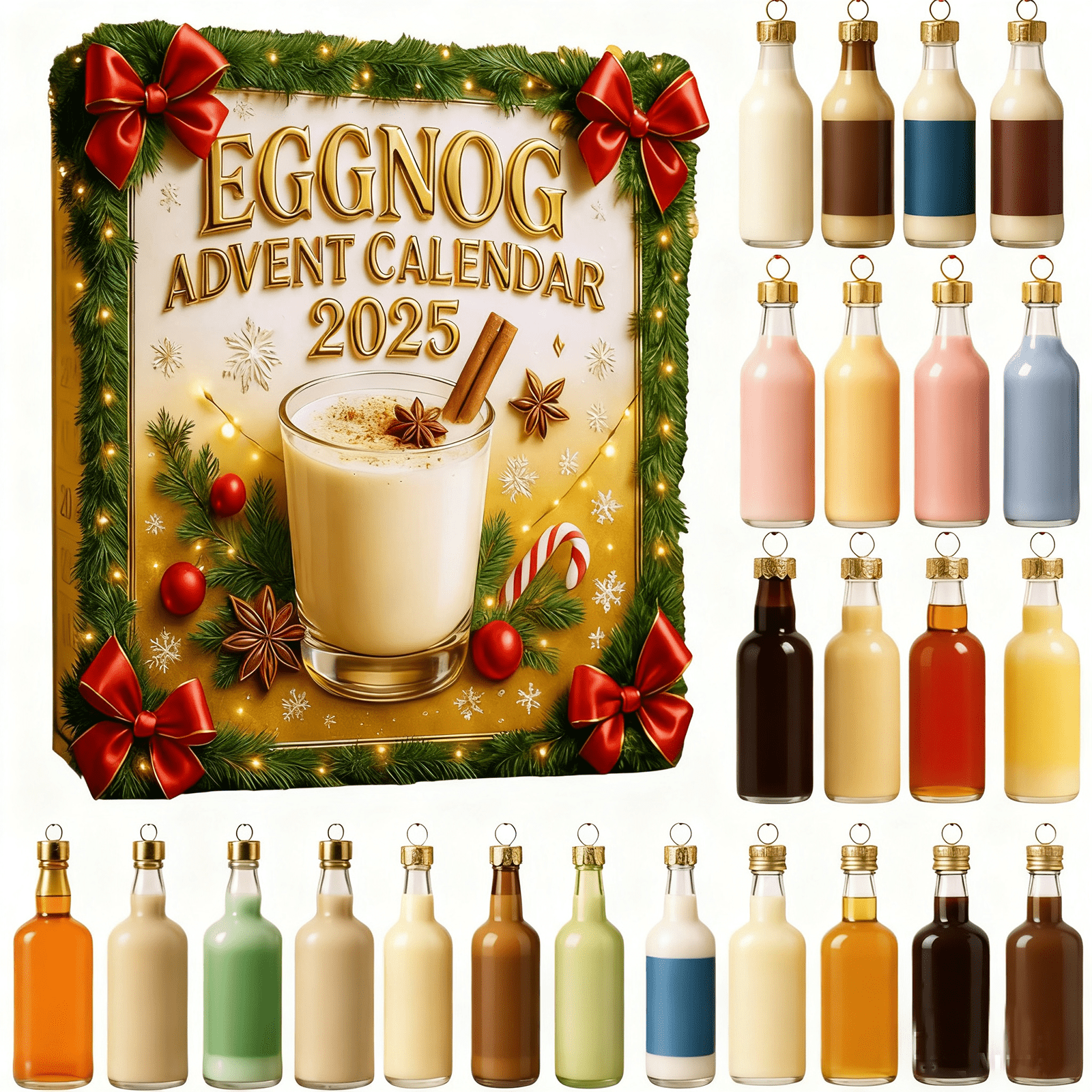 Egg Wine Advent Calendar 2025 -24 Day Advent Calendar for 2026 Acrylic ...
