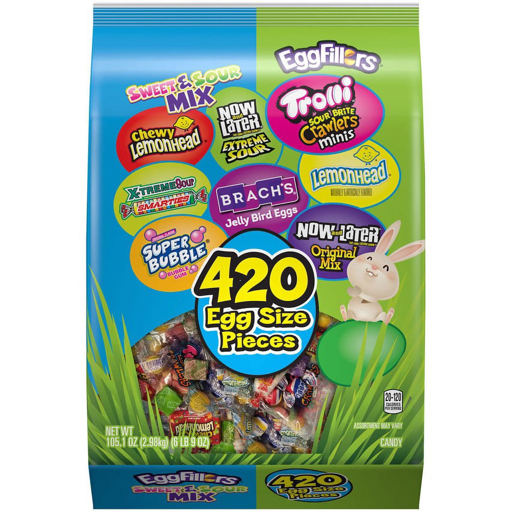 EggFillers Sweet & Sour Mix Easter Candy Variety Pack, 105 oz (420 ...