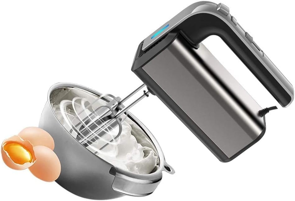 5-Speed Electric Hand Mixer with Whisk, Traditional Beaters, Dough ...