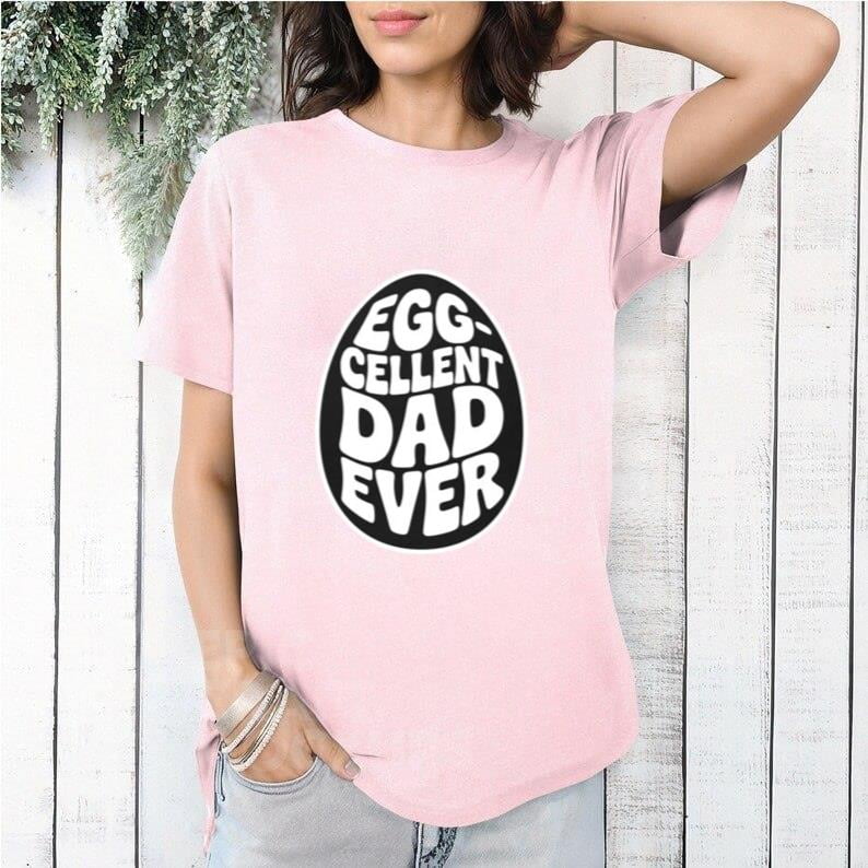 Eggcellent Dad Ever Funny Chicken Dad Humor Fathers Day Top T-Shirt ...
