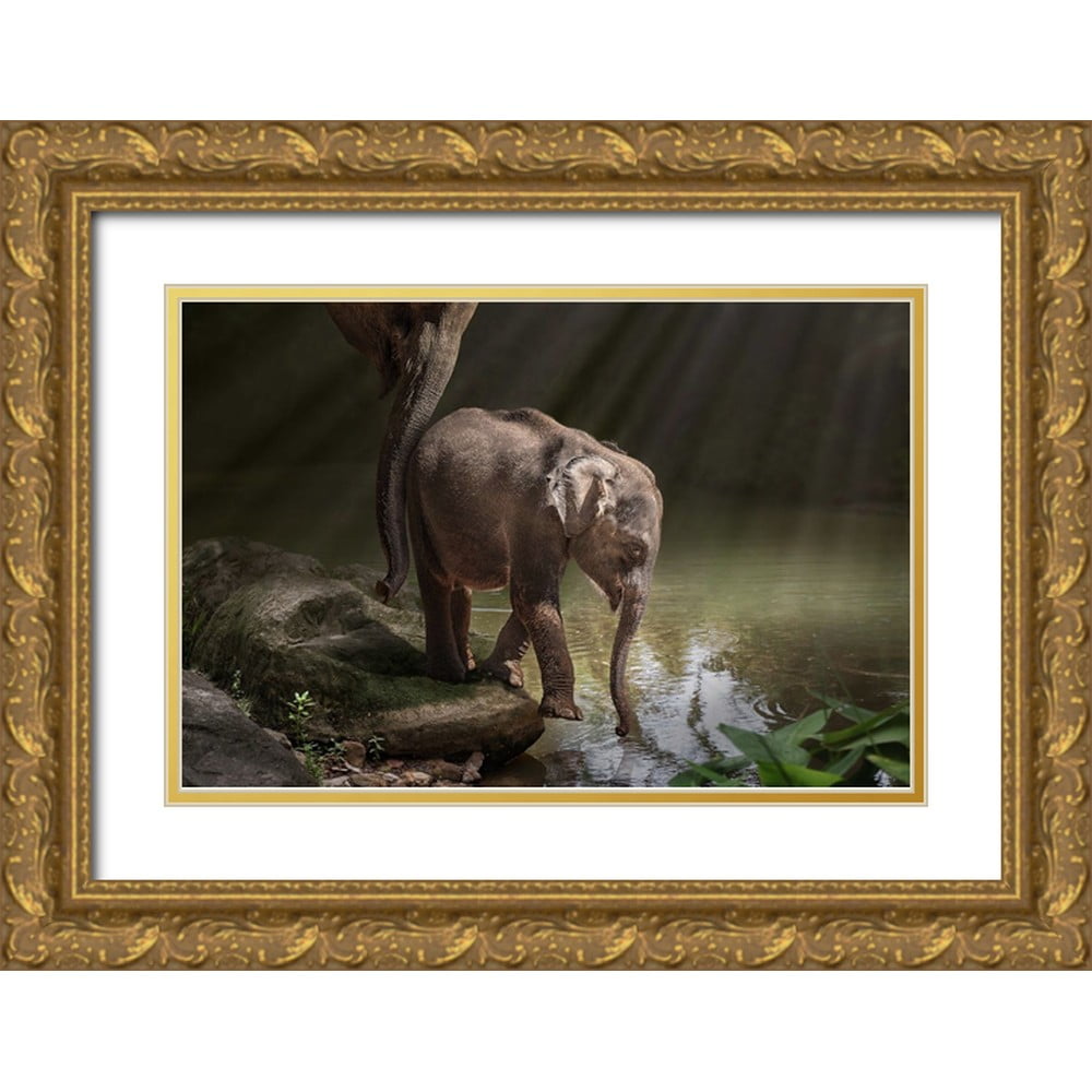 Egger, Marcel 14x11 Gold Ornate Wood Framed with Double Matting Museum Art Print Titled ...