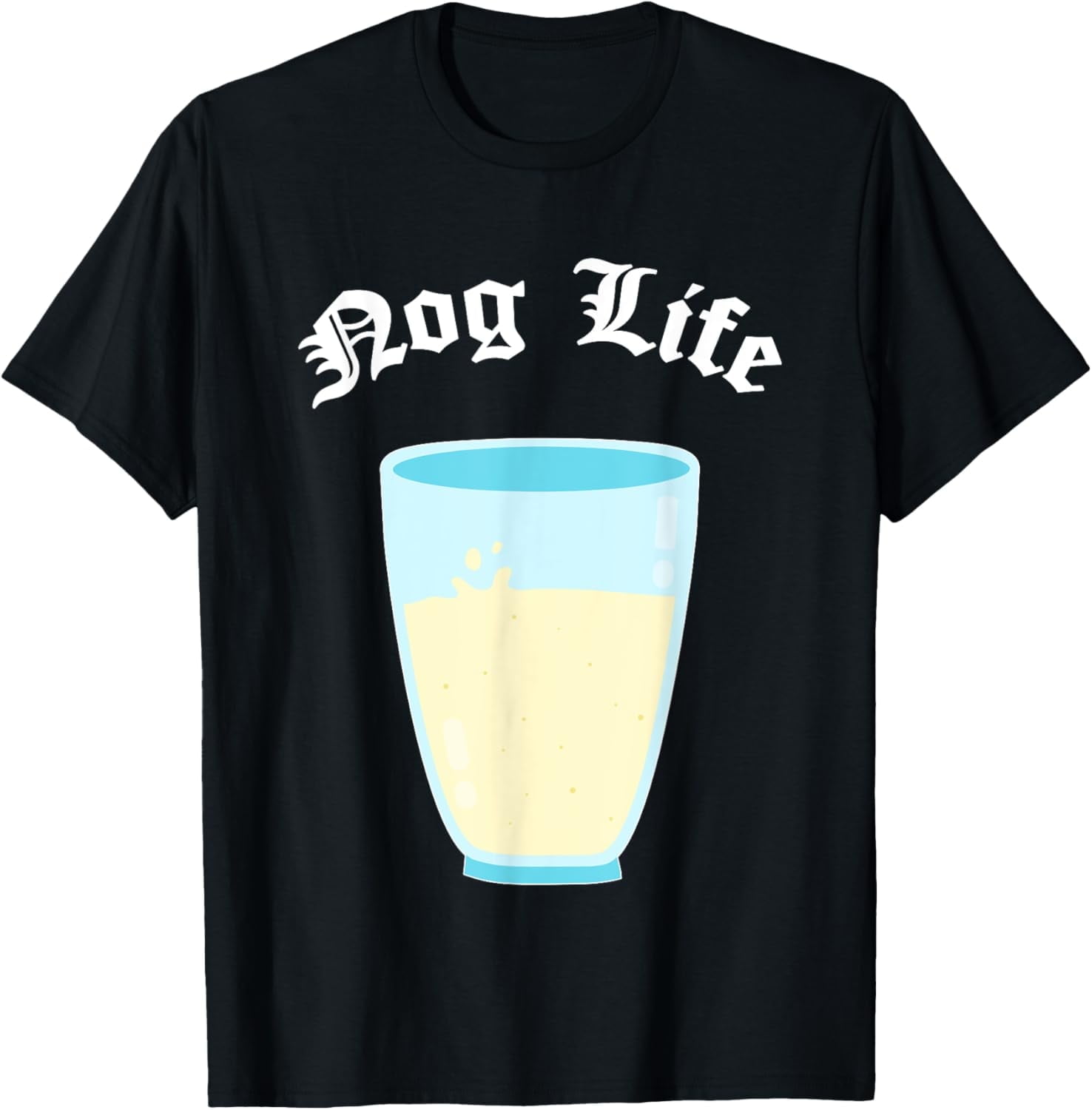 Eggnog Funny Egg Nog Shirt Nog Life Gangsta Style Christmas T-Shirt ...