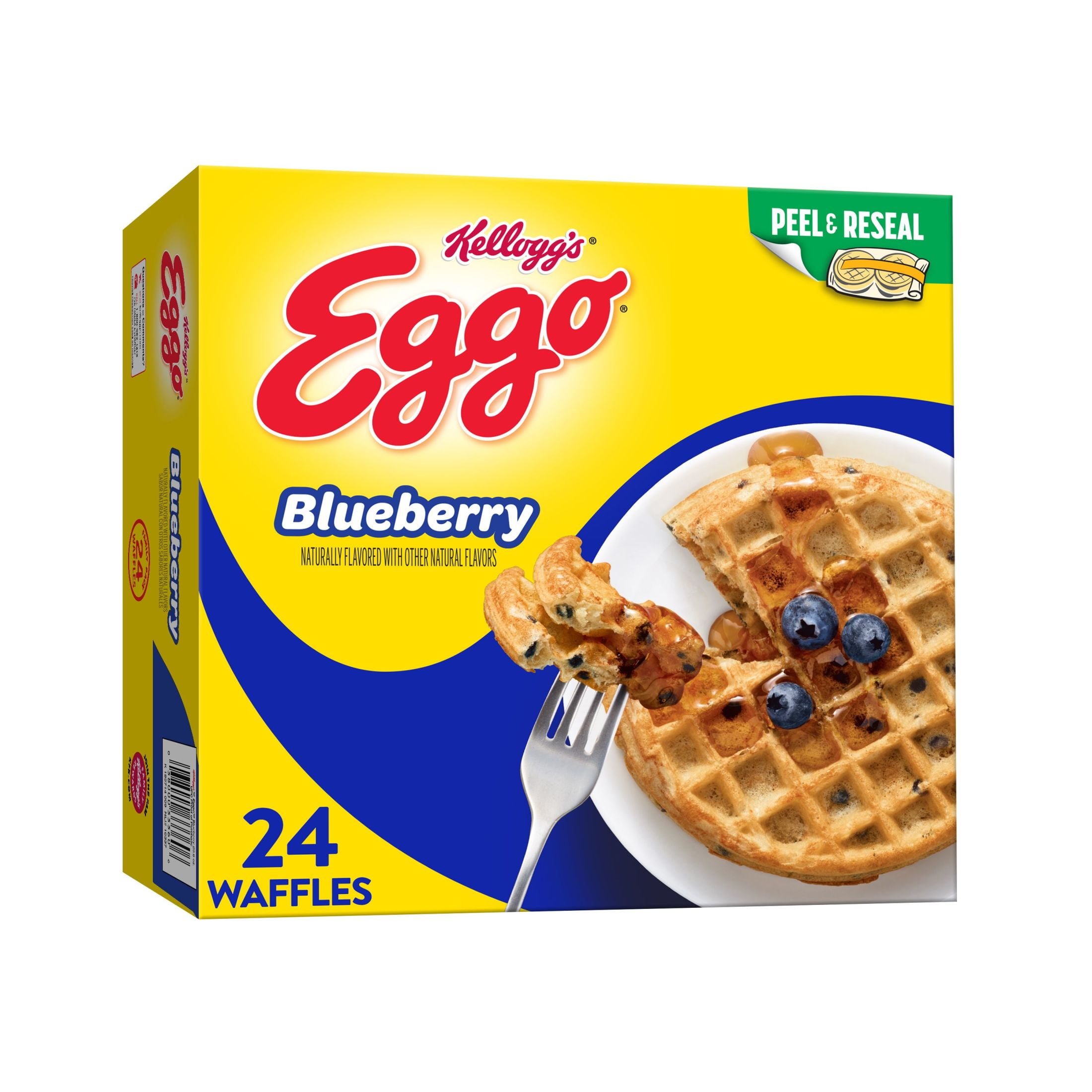 Eggo Blueberry Waffles, Frozen Breakfast, 29.6 oz, 24 Count - Walmart.com