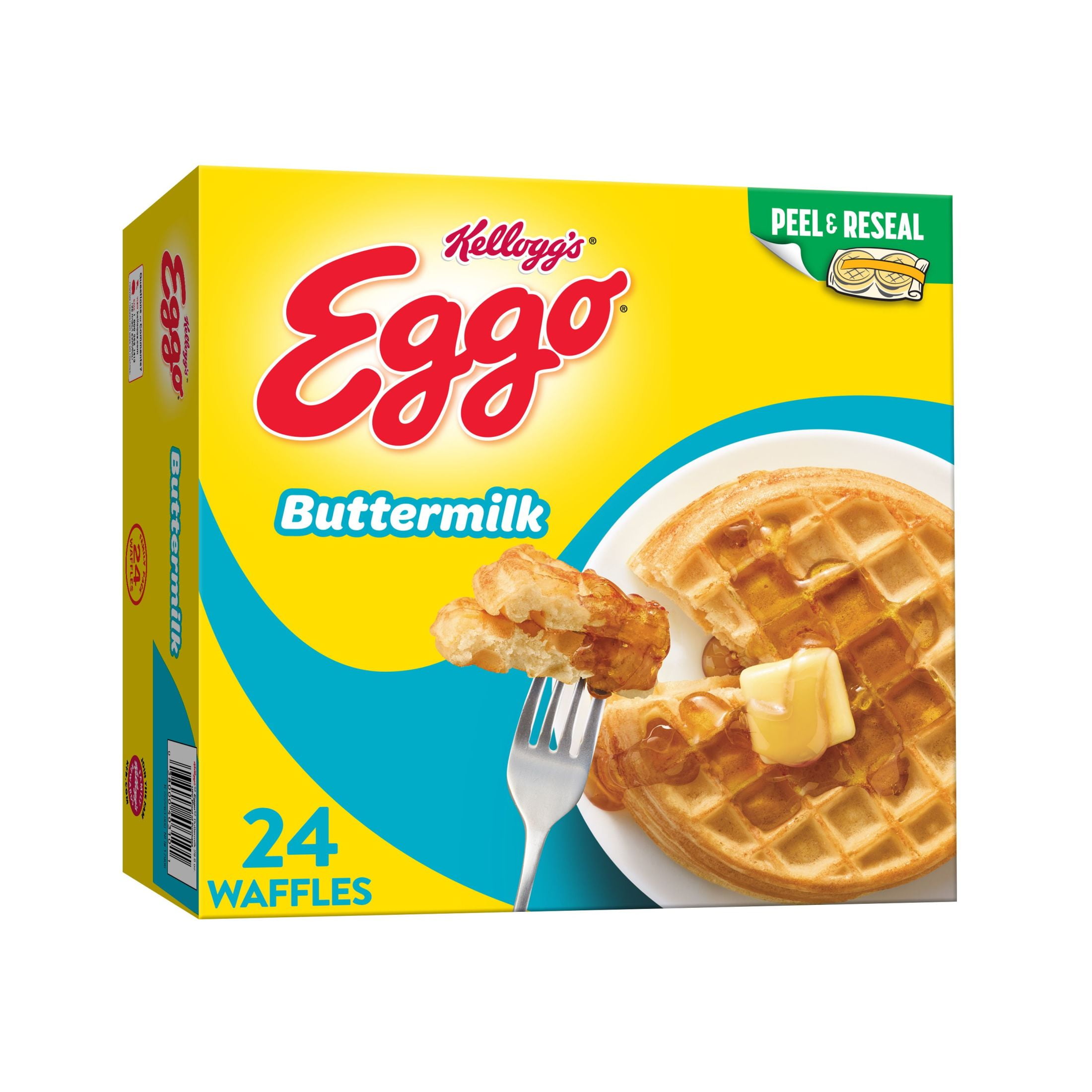 Eggo Buttermilk Waffles, Frozen Breakfast, 29.6 oz 24 Count - Walmart.com