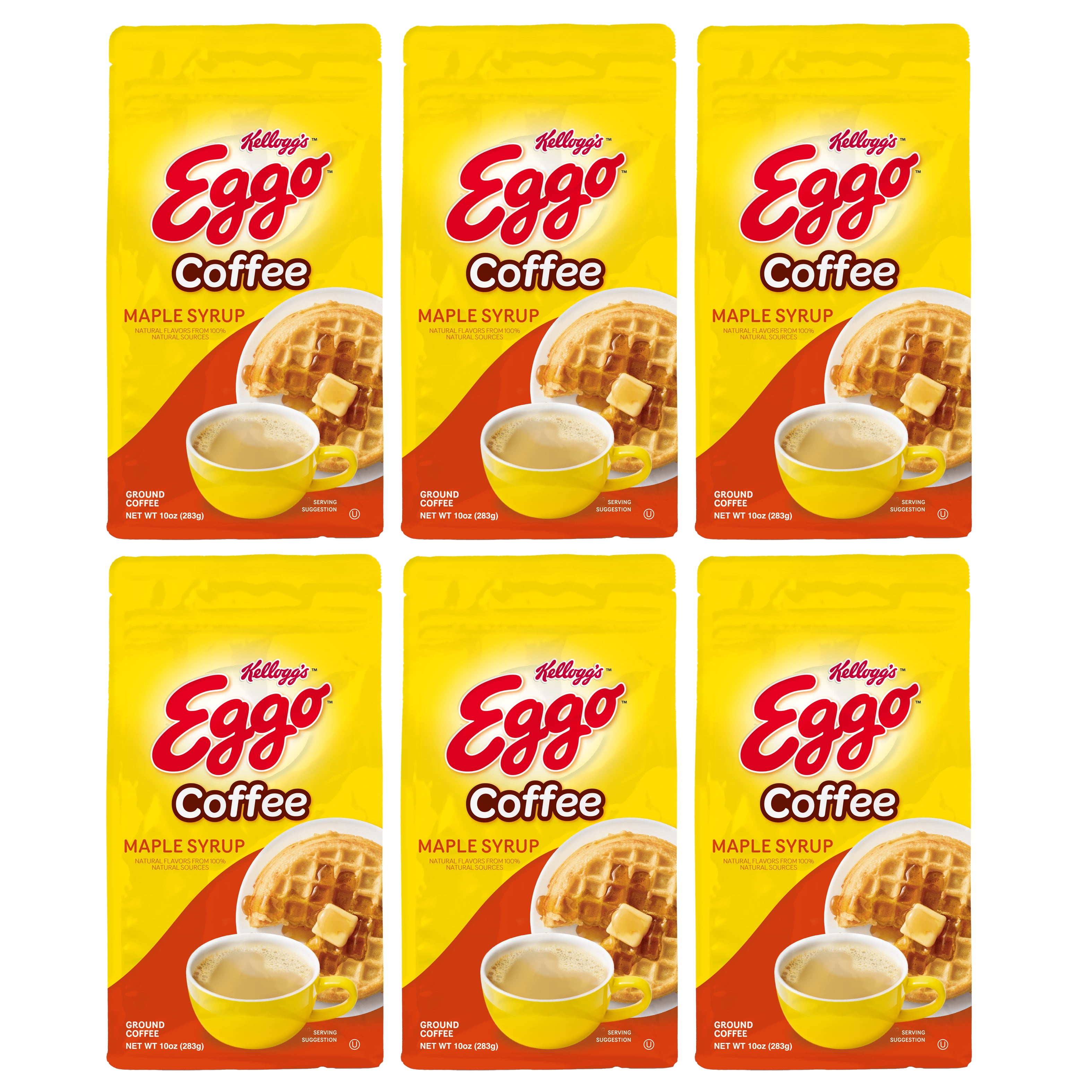 Eggo Maple Syrup Waffle Flavored Ground Coffee, Fair Trade Cert. 10 Oz ...