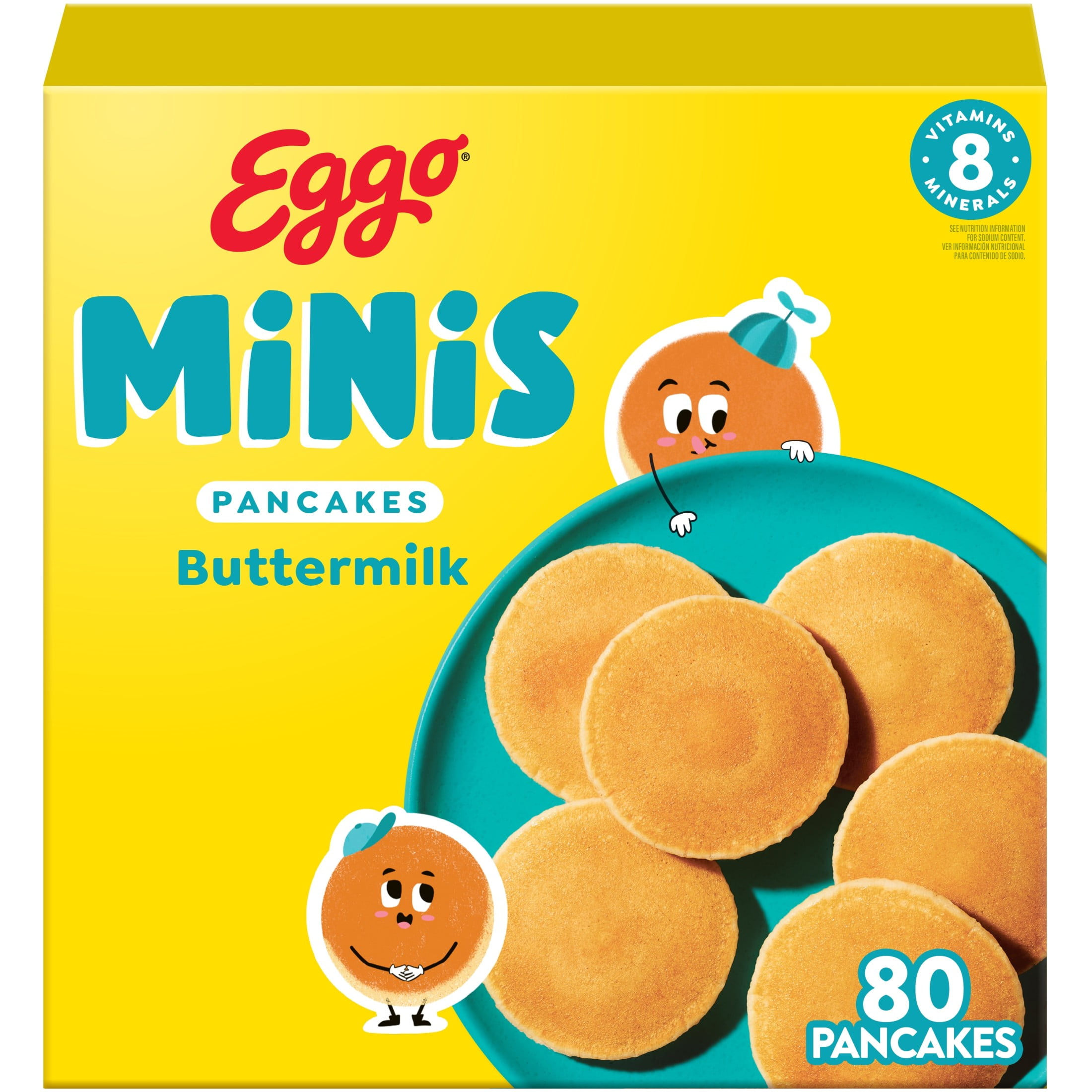 Eggo Minis Original Pancake Bites, Frozen Breakfast, 28.2 oz, 80 Count ...
