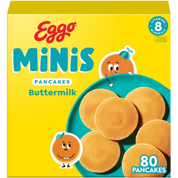 Eggo Minis Original Pancake Bites, Frozen Breakfast, 28.2 oz, 80 Count ...