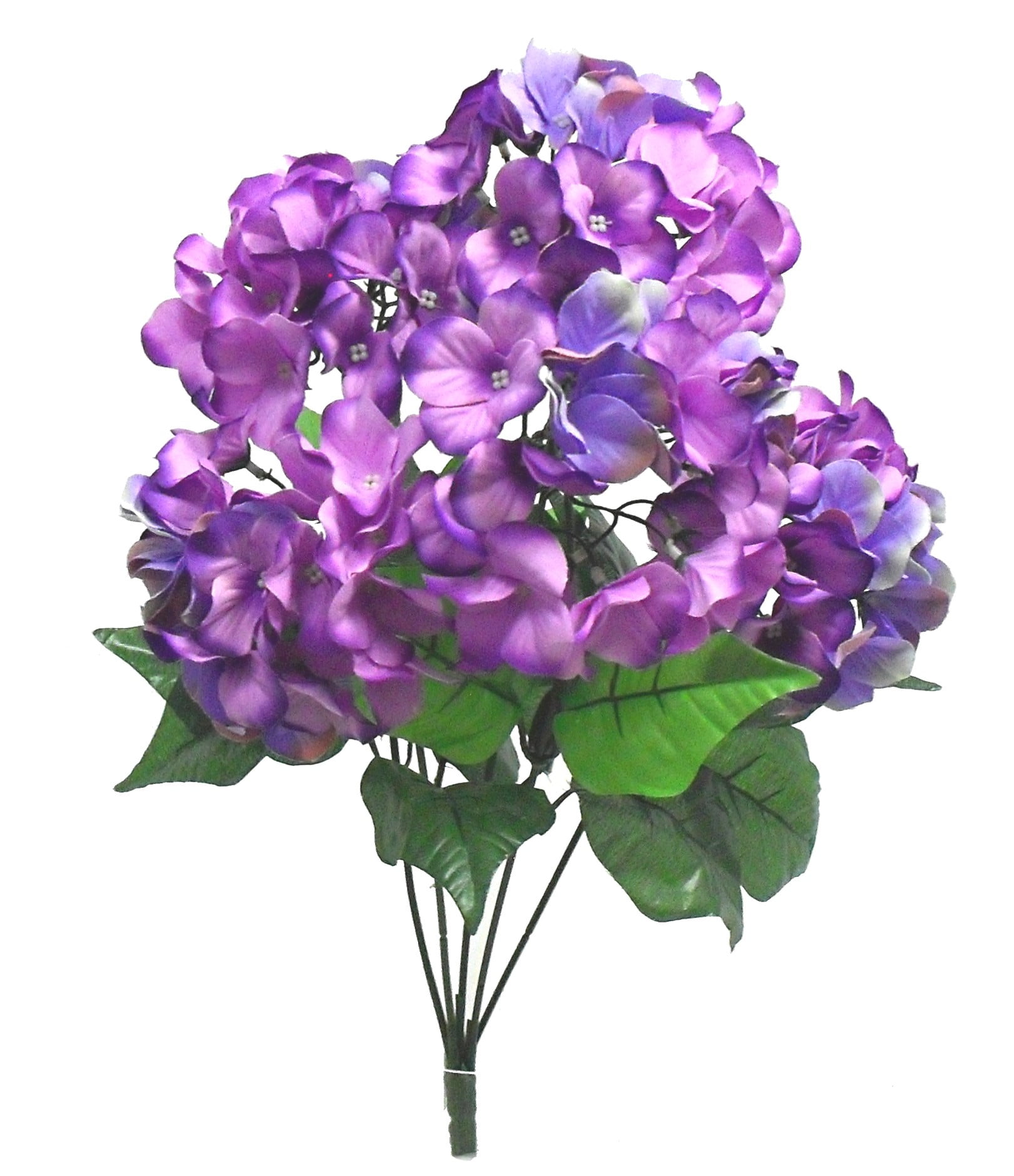 Eggplant Amethyst Hydrangea 21in Artificial Polysilk Faux Fake Flower ...