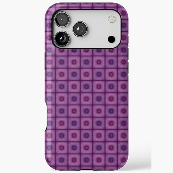 Eggplant Lavender Pouf Mosaic Tiled Grid Cover Tough iPhone Case 11 ...