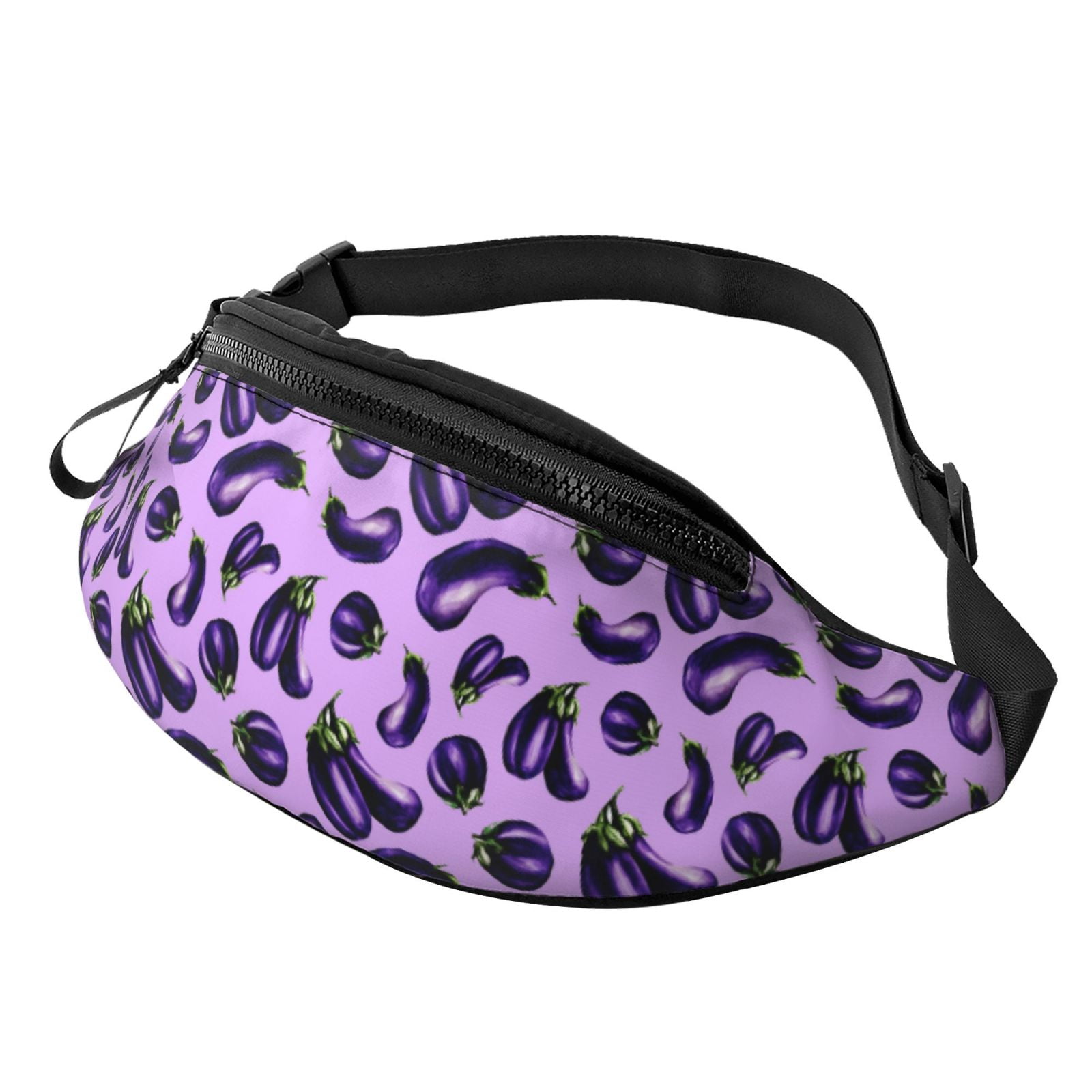 Eggplant Print purple Fanny Packs Waist Bag Crossbody Bags for Women ...