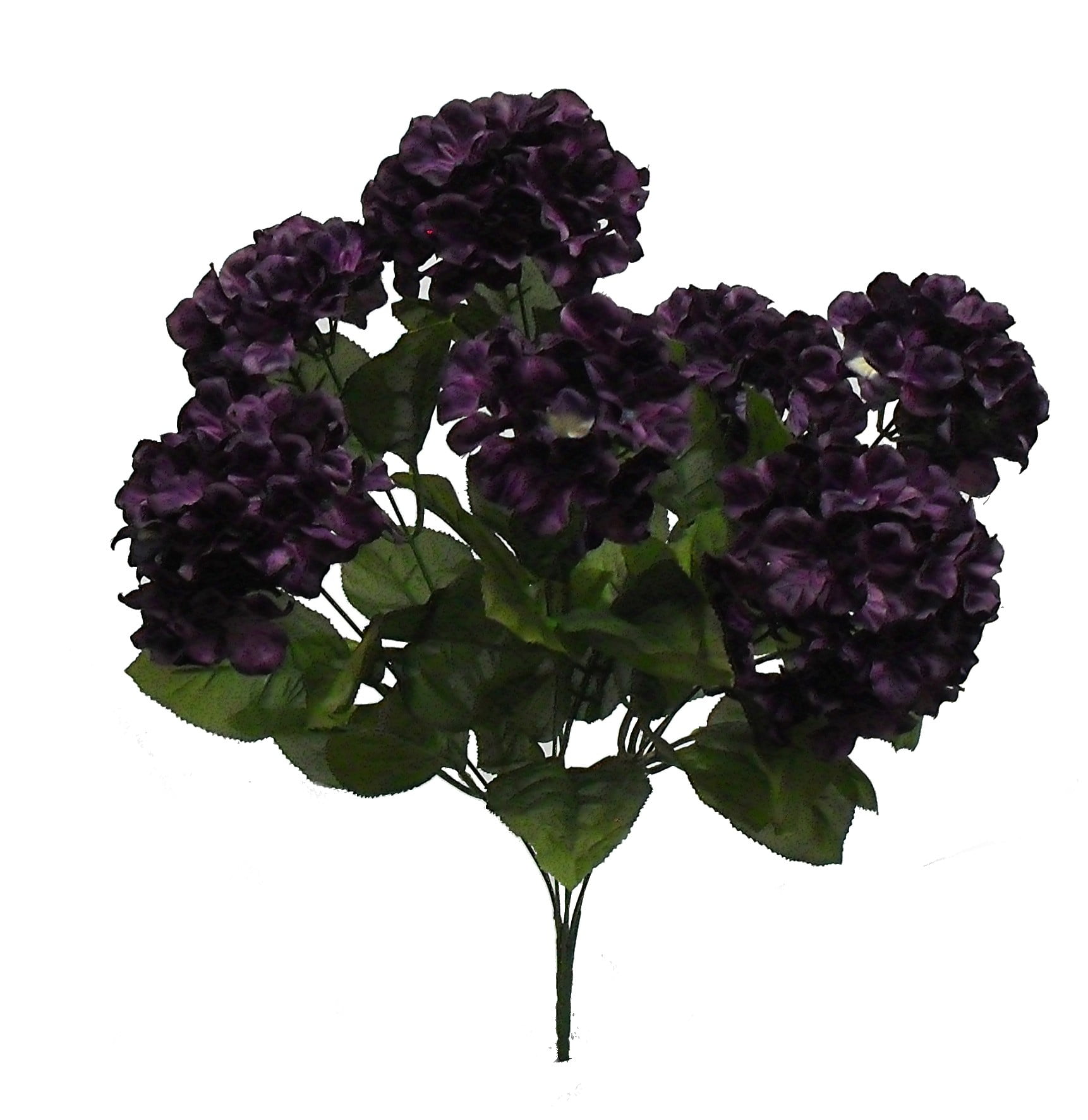 Eggplant Purple Bigleaf Hydrangea 21in Artificial Polysilk Faux Fake ...