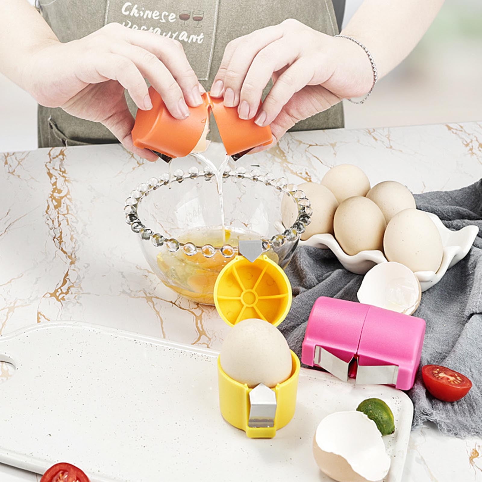 Eggs Opener & Shell Remover | Stainless Steel Eggshell Cutter for Raw ...