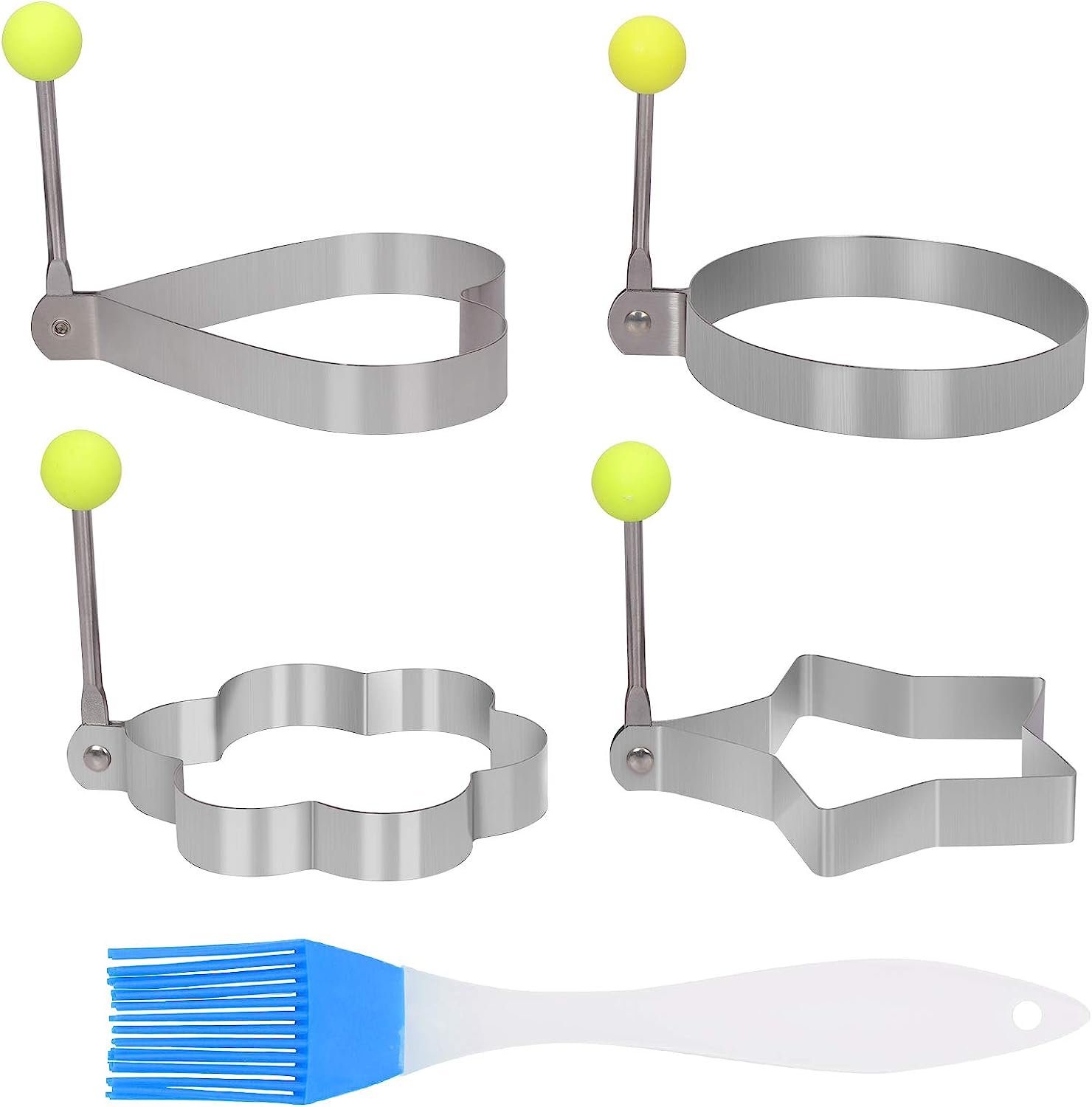 Eggs Rings,4 Pack Stainless Steel Egg Cooking Rings,Round Mold for ...