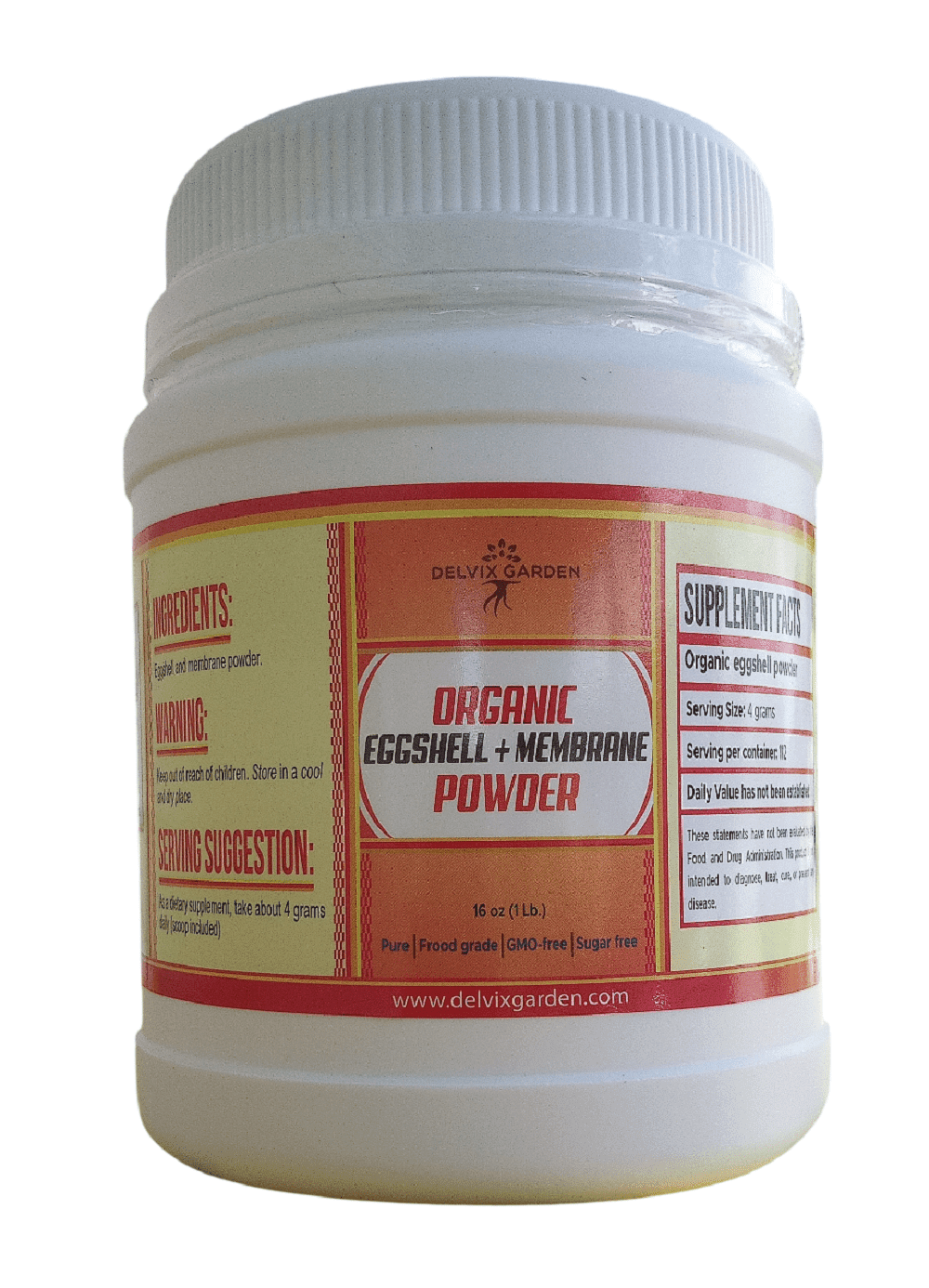 Eggshell + Membrane Powder, 16 oz – Premium Powdered Egg Shell with ...