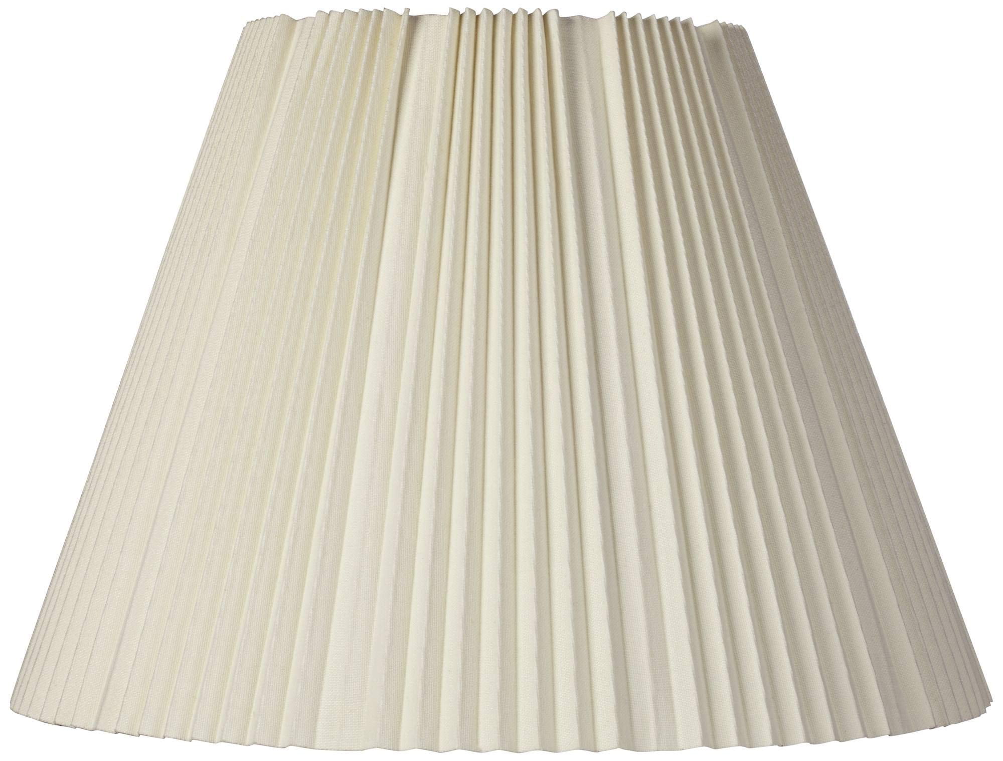 Eggshell Pleated Large Empire Lamp Shade 9" Top x 17" Bottom x 11.75 ...