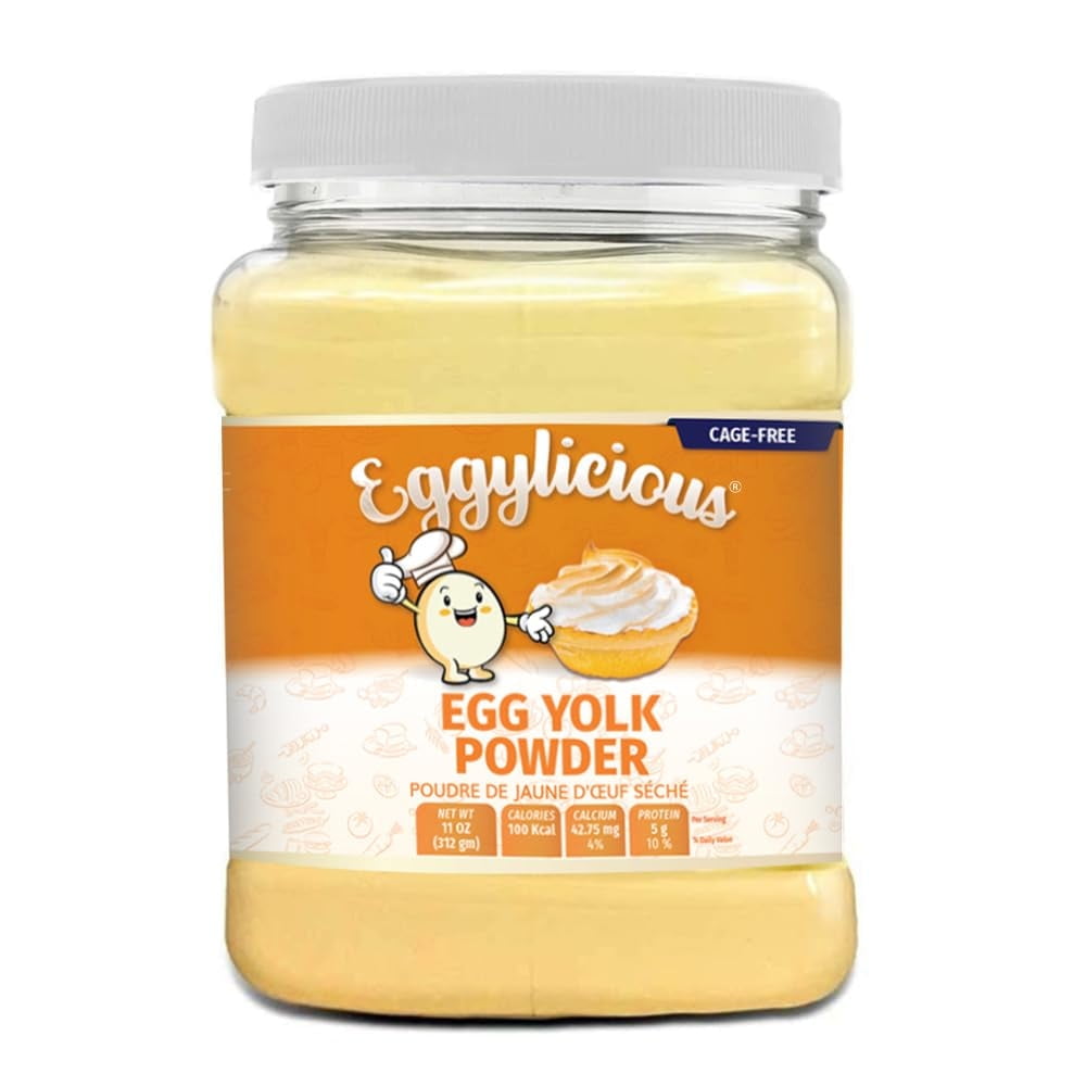 Eggylicious | Cage-Free Egg Yolk Powder 11 oz (312 gm) | Made from ...