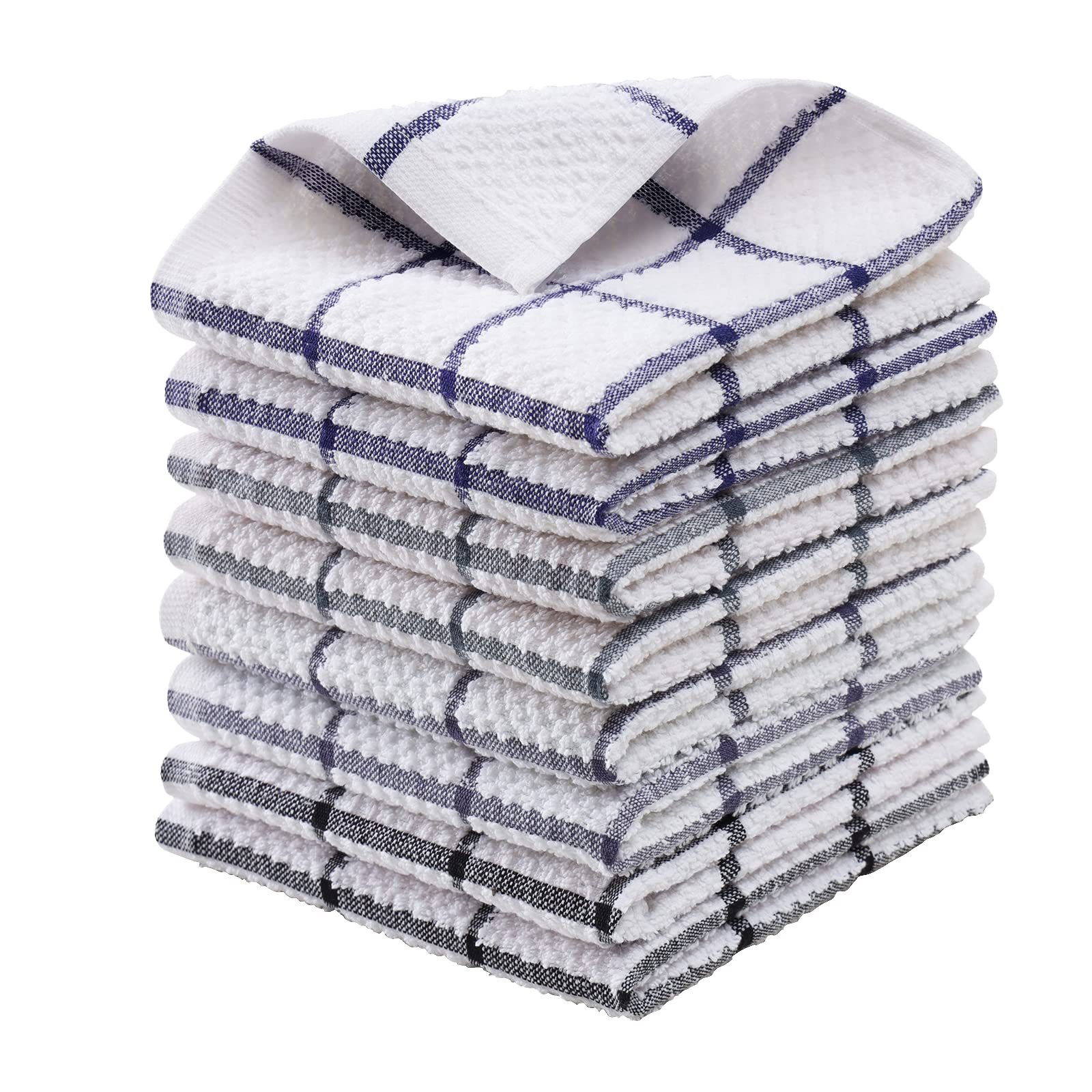 Unique Bargains 20 Pcs Kitchen Dishcloth Set Quick Dry Dish Cloths Grey ...