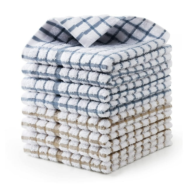 "Egles 8-Pack Cotton Dishwashing Clothes, 12""x12"" Waffle Grid Design ...