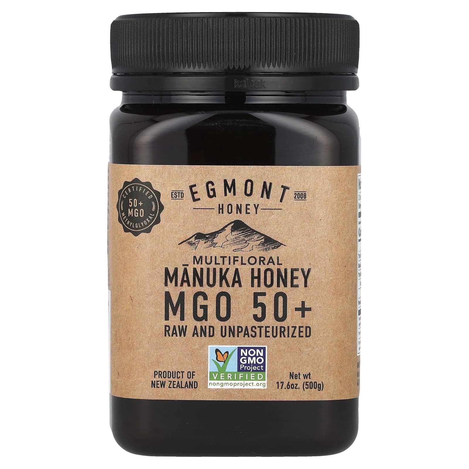 Egmont Honey, Multifloral Manuka Honey, Raw And Unpasteurized, MGO 50 ...