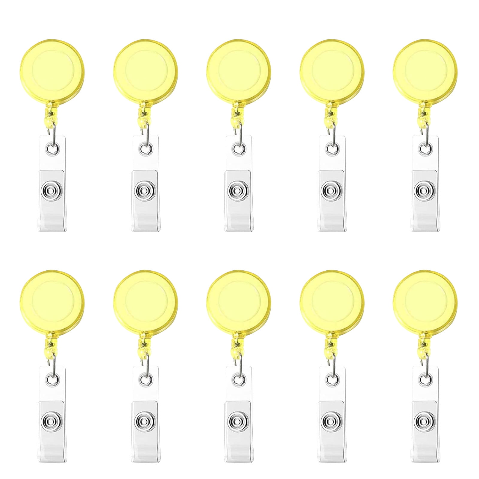 Egmy 10Pc Retractable Badge Badge Scroll ID Card 10 Colors - Walmart.com