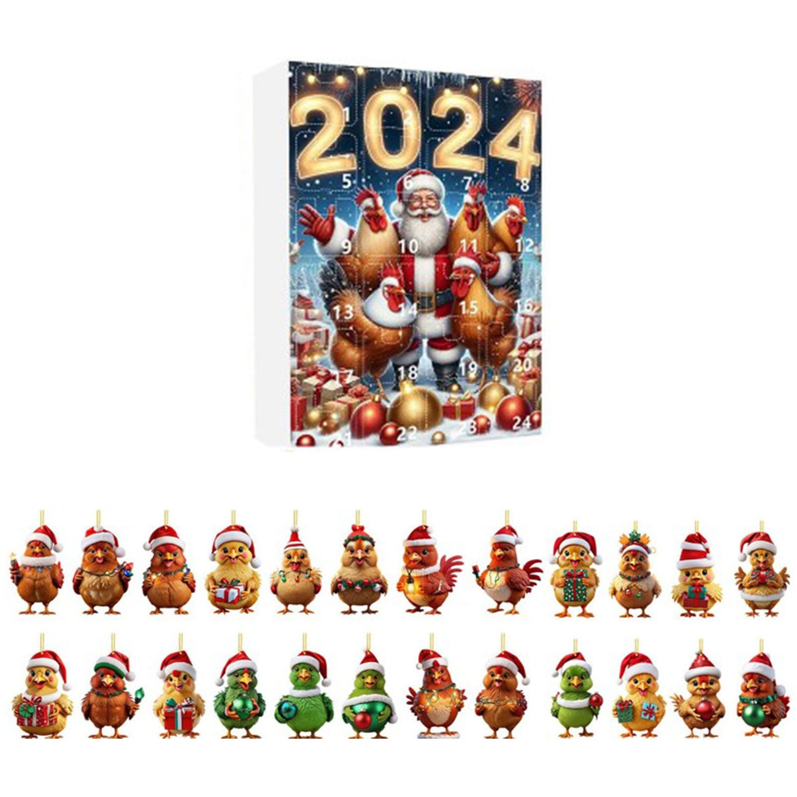 Egmy Christmas Countdown Calendar,Countdown 24 Days Calendar - Walmart.com