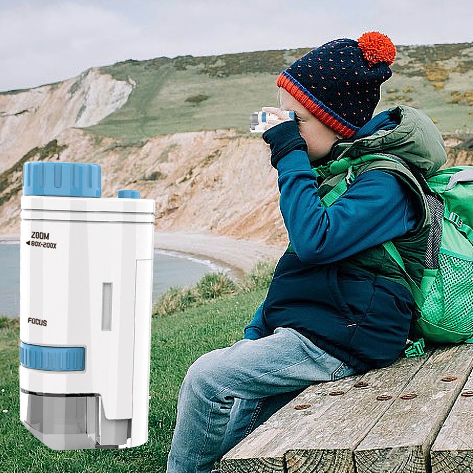 Egmy1 200x Children's Portable Microscope Outdoor Handheld Primary And ...