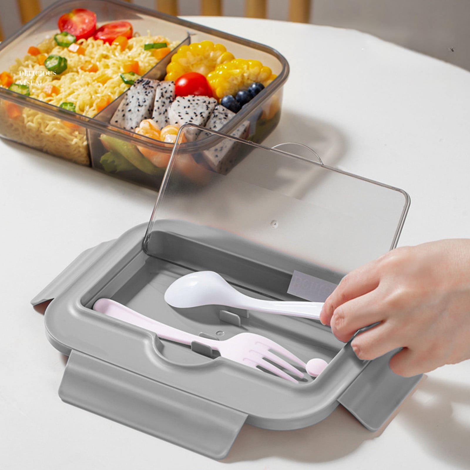 Egmy1 Insulated and Sealed Portable Compartmented Lunch Box for ...