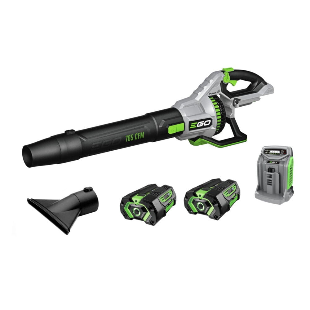 Ego Power+ Leaf Blower 765 CFM Cordless Tool Kit with 2 x 5Ah Batteries ...